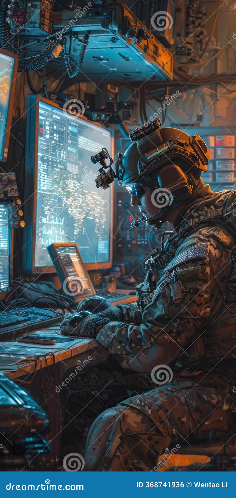 Communications, Soldier, Outline Icon. Can Be Used For Web, Logo ...