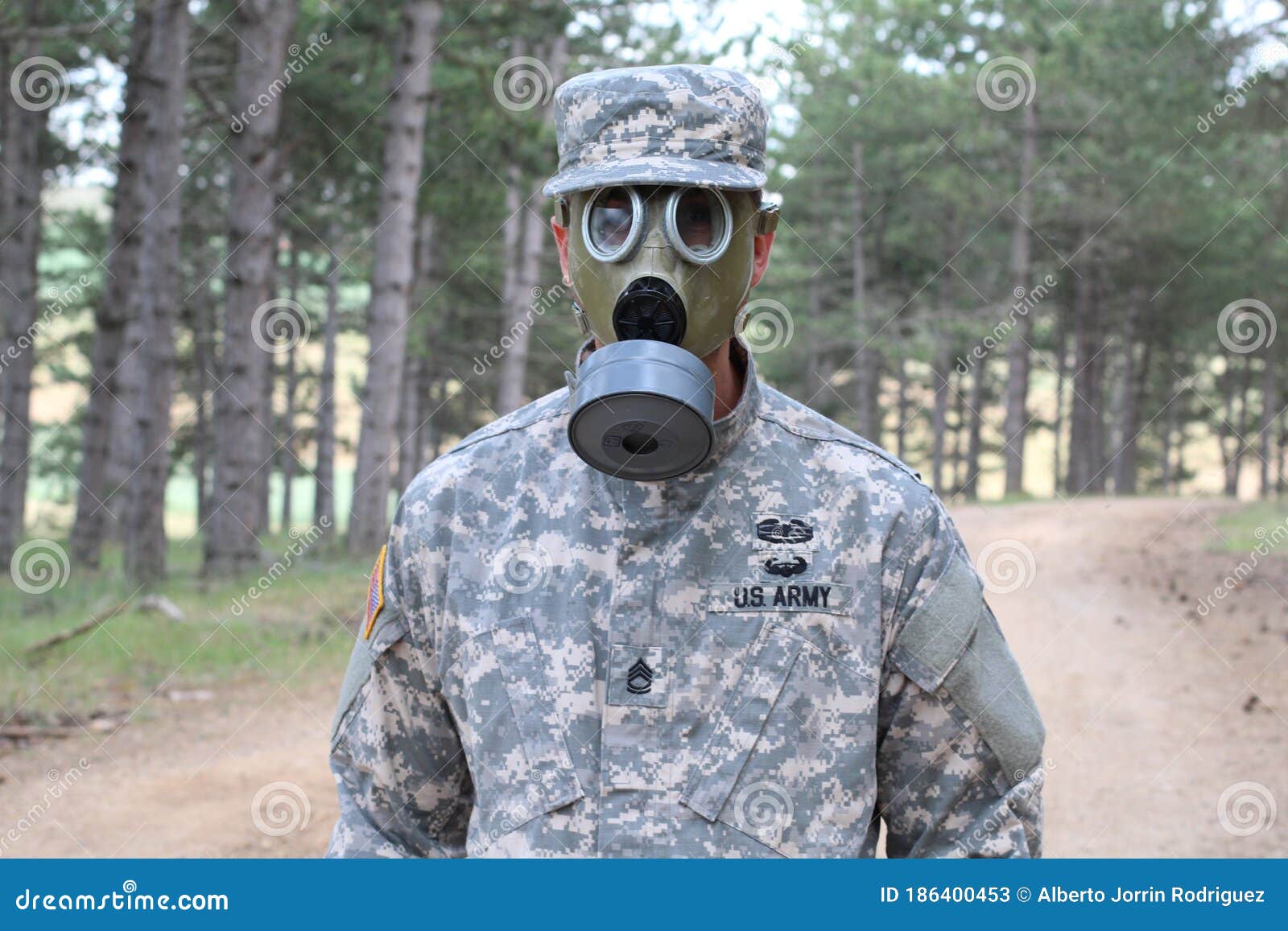 Soldier Wearing Rubber Mask during Pandemic Stock Image - Image of ...