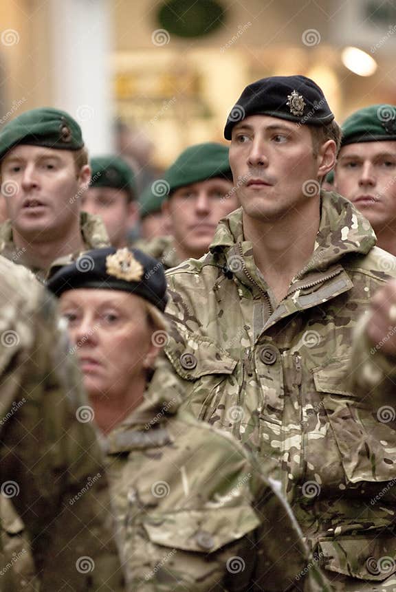 Soldiers from 3 Commando Brigade Marching Editorial Image - Image of ...