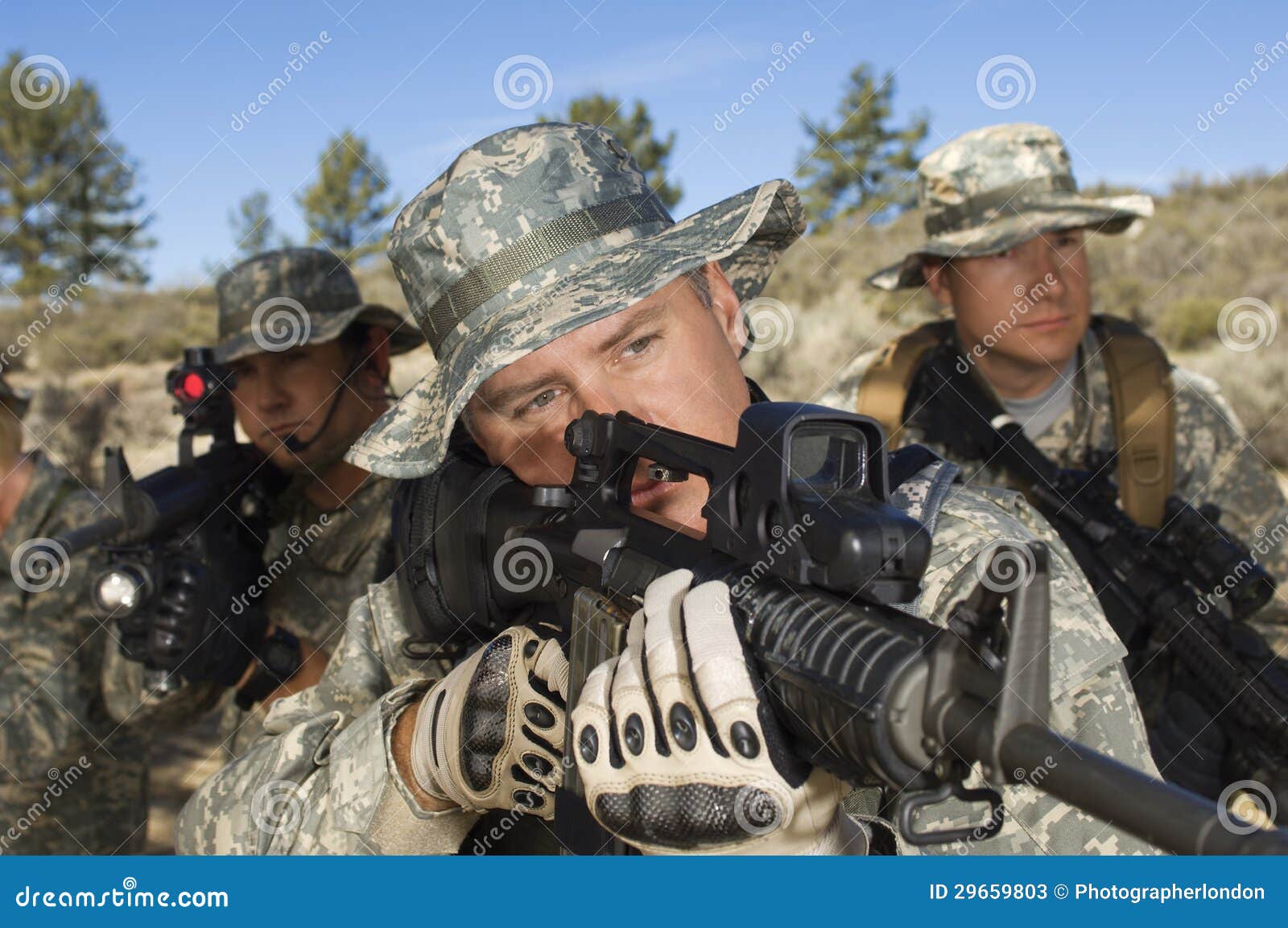 Commando With Machine Gun. Royalty-Free Stock Photography ...