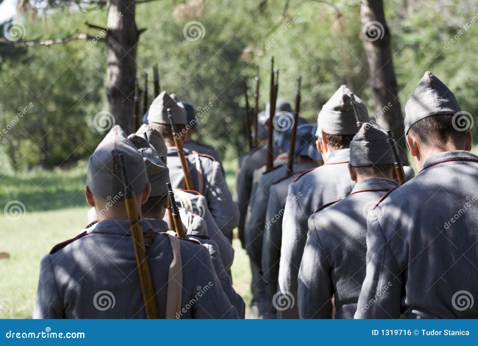 Soldiers from behind stock photo. Image of host, military - 1319716