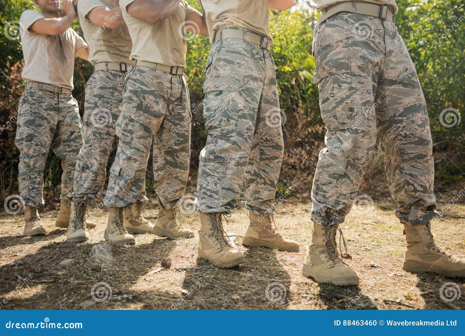 Soldiers Carrying a Tree Log Stock Photo - Image of leisure, active ...