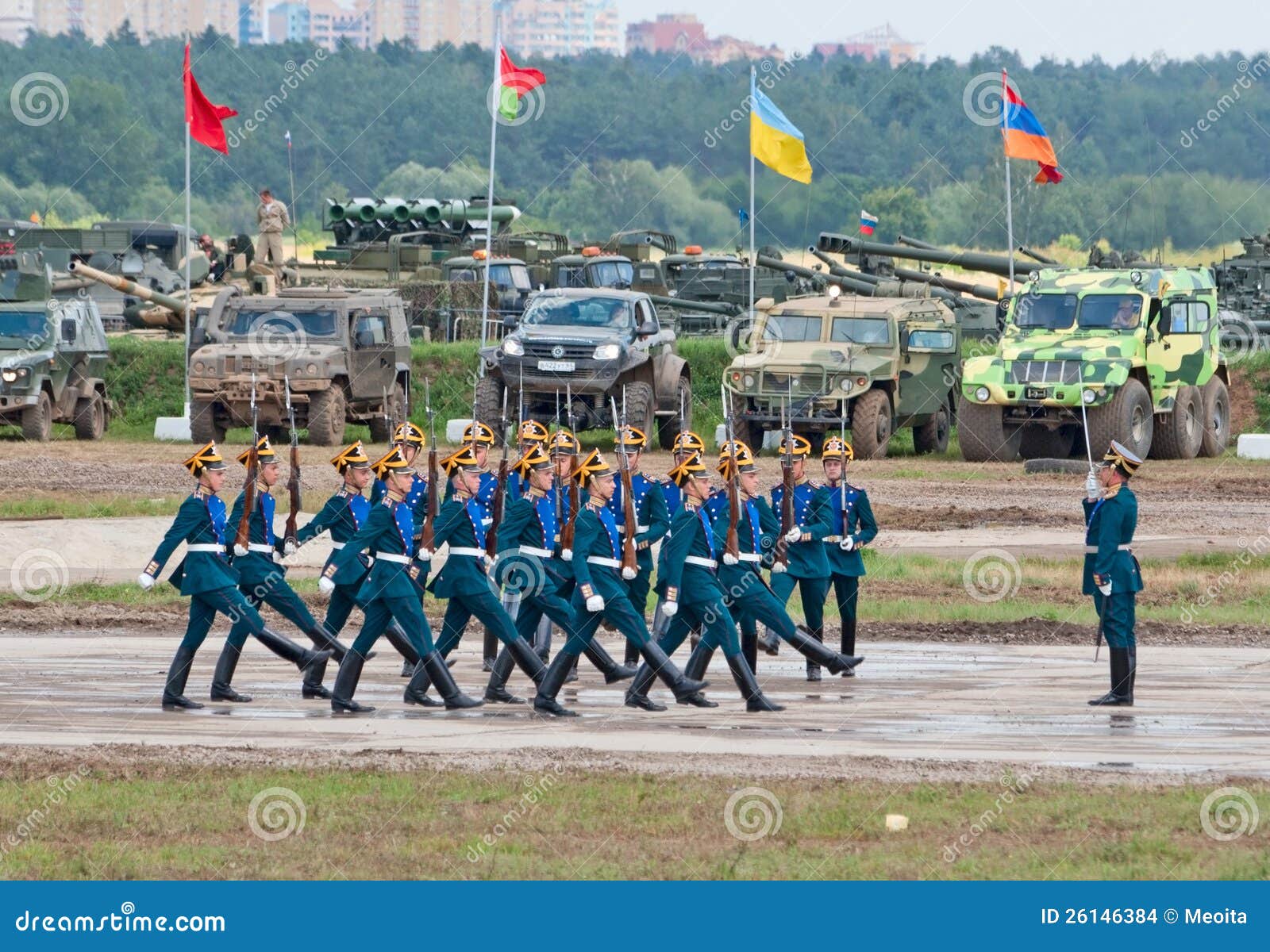 Soldiers Demonstrate Ceremonial Movements Editorial Stock Image - Image ...