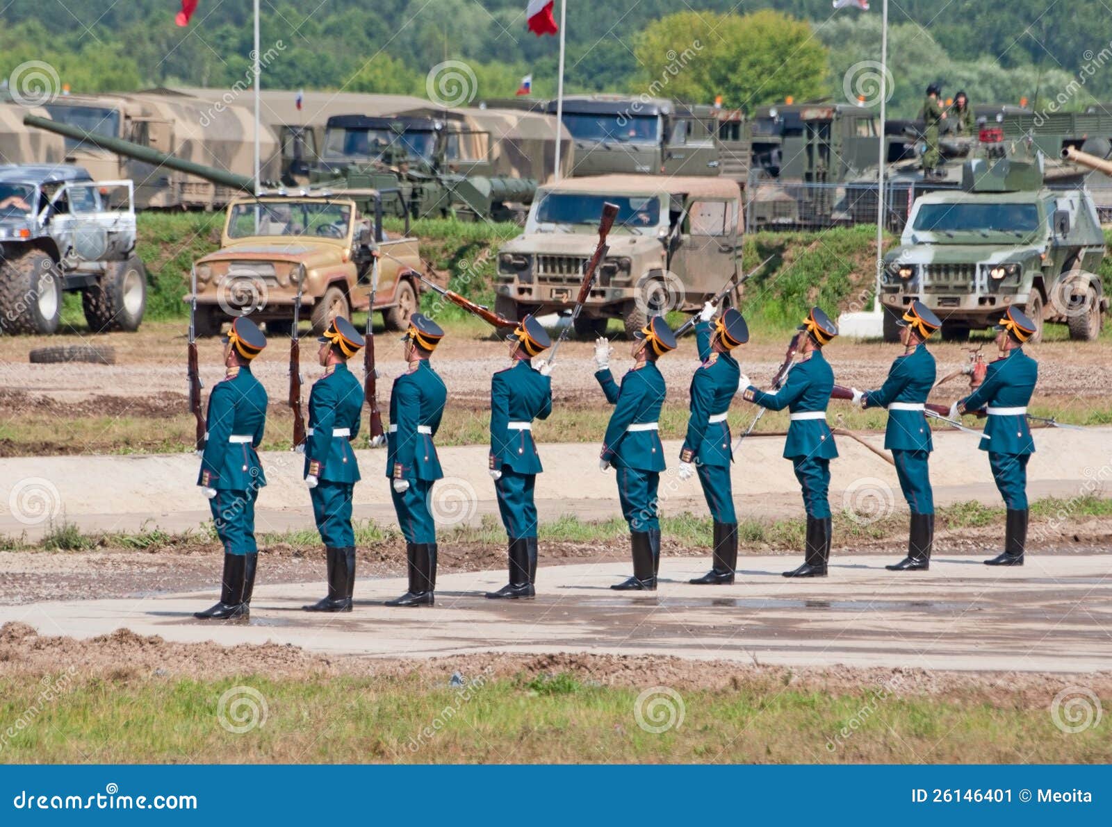 Soldiers Demonstrate Ceremonial Movements Editorial Photo - Image of ...