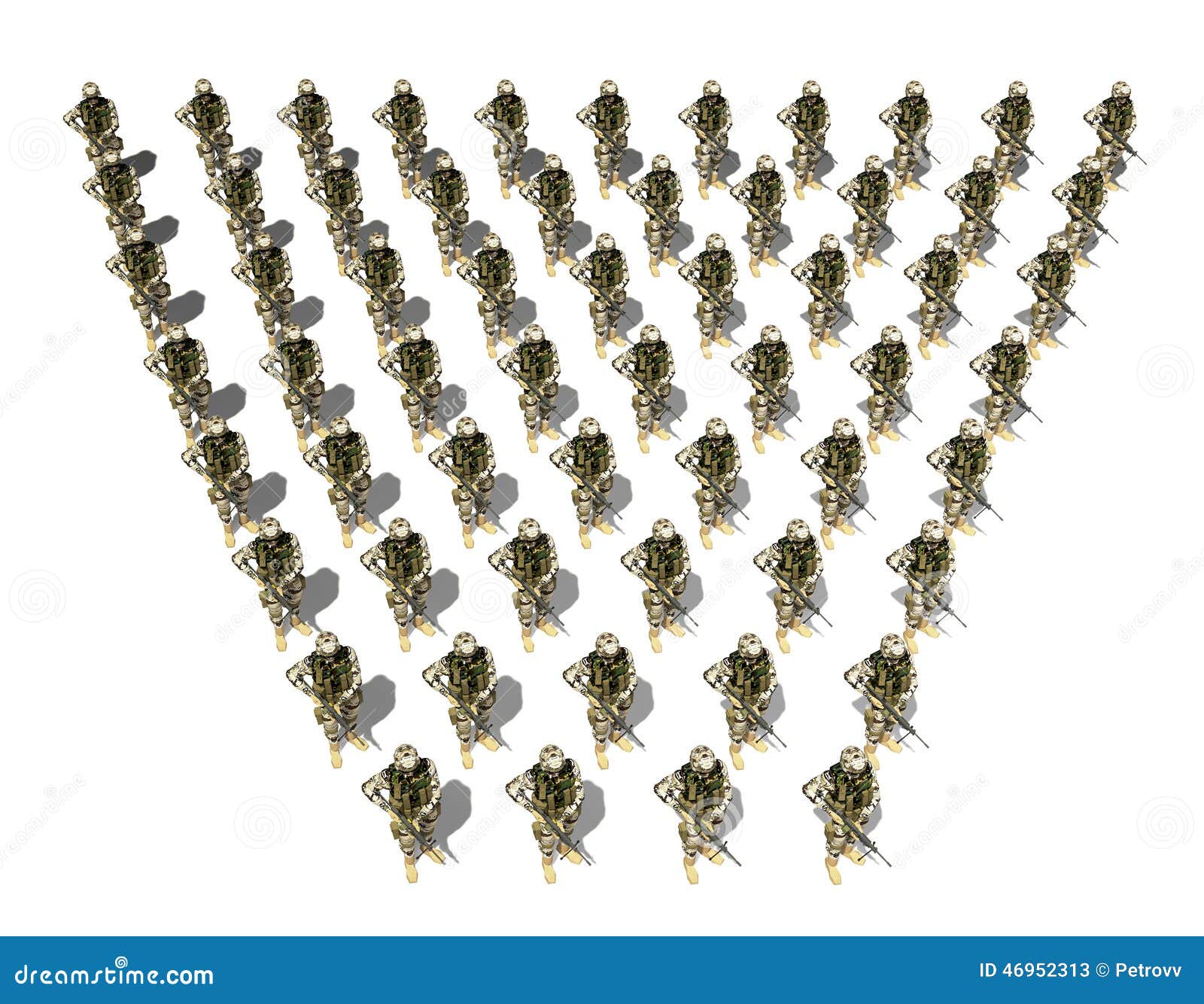 Detachment Of Soldiers Royalty-Free Stock Image | CartoonDealer.com ...