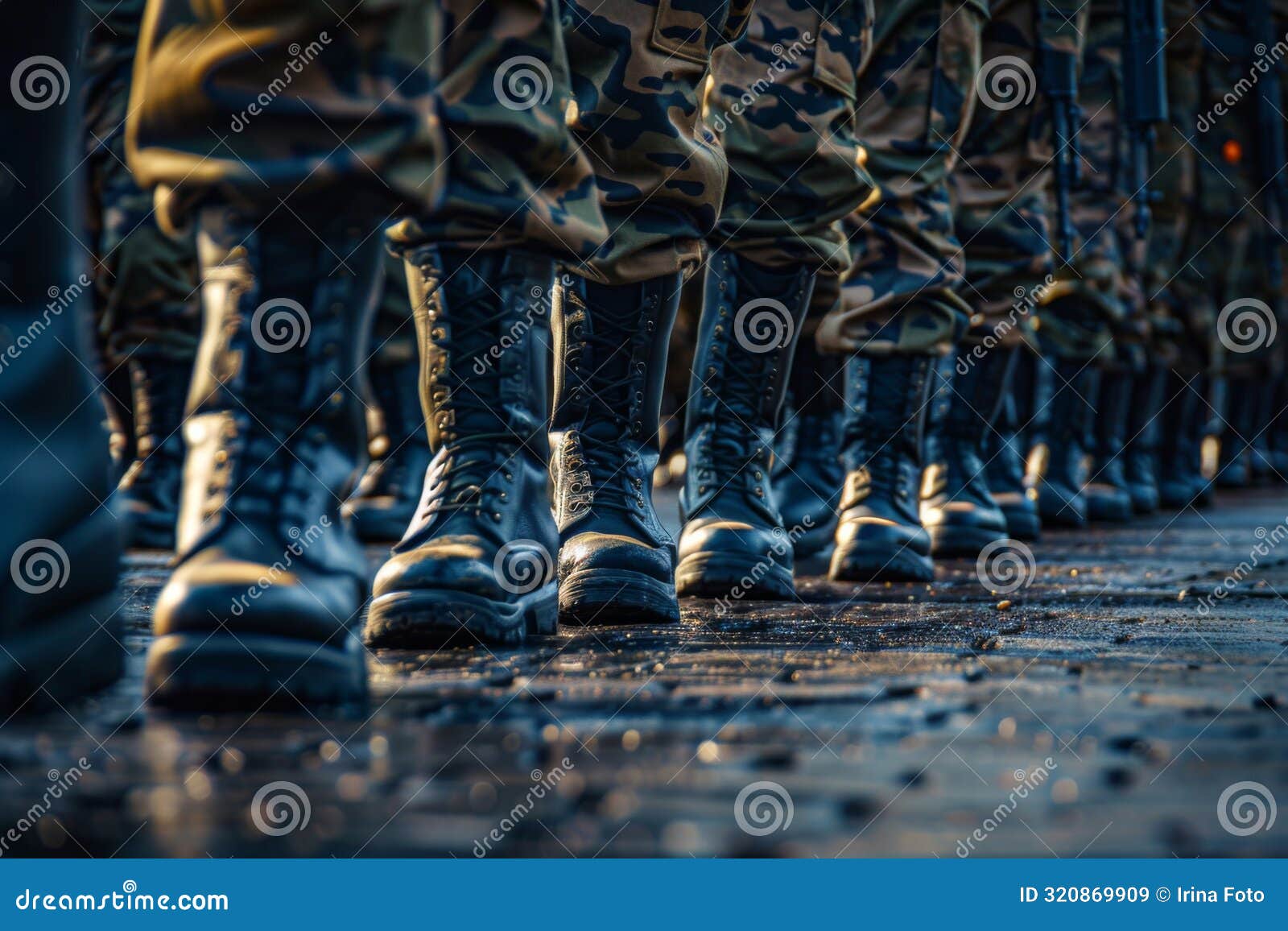 Soldiers in Formation in Army Boots Stock Image - Image of drill ...