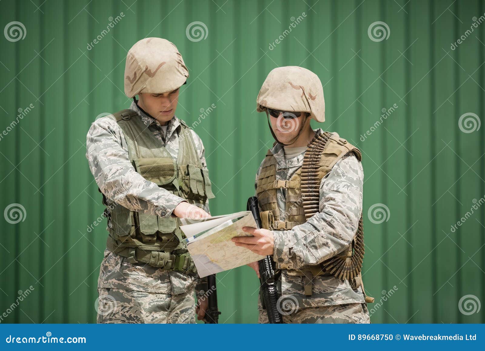 Soldiers Having Discussion Over Map Stock Photo - Image of forces ...