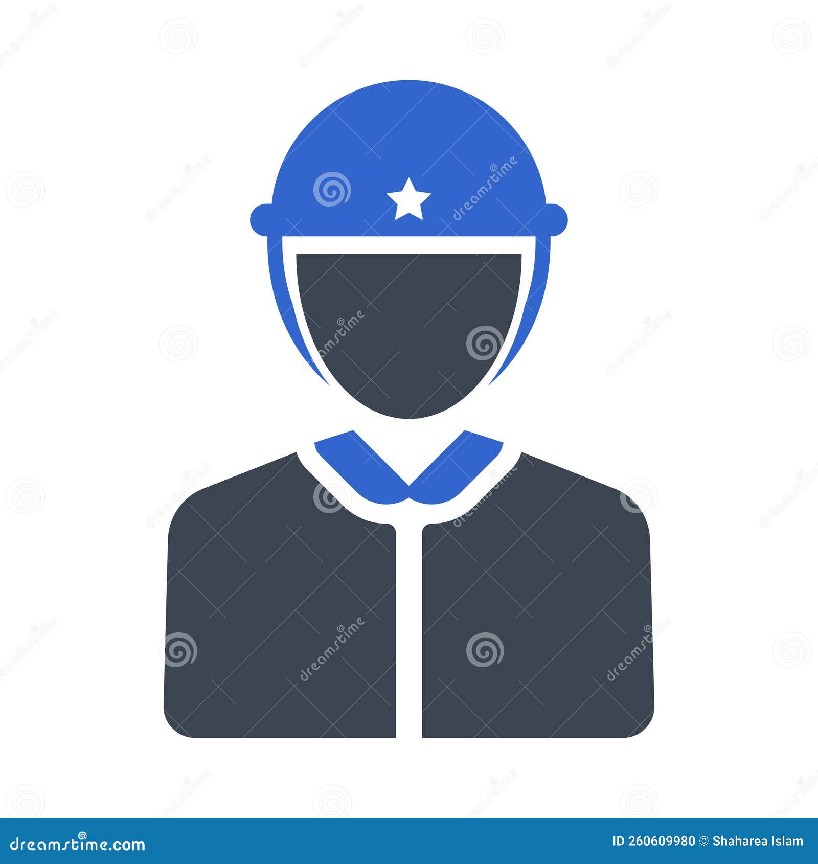 Soldiers icon stock vector. Illustration of police, avatar - 260609980