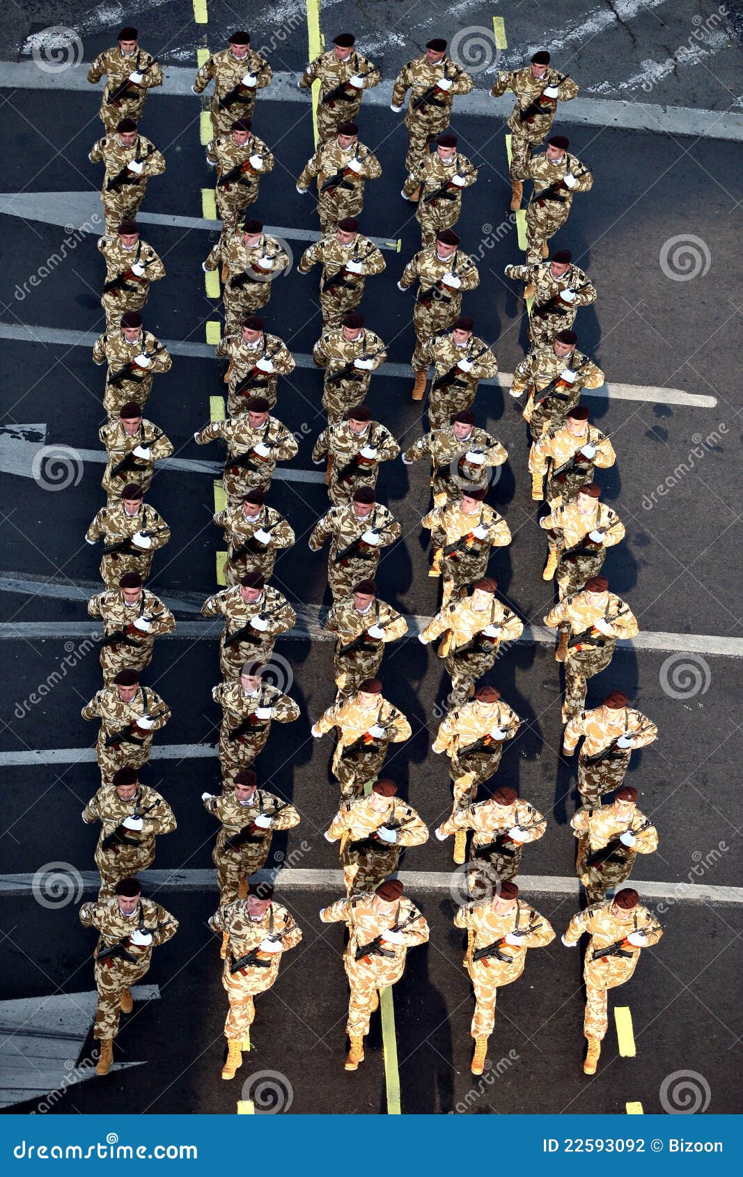 Soldiers marching editorial photography. Image of service - 22593092