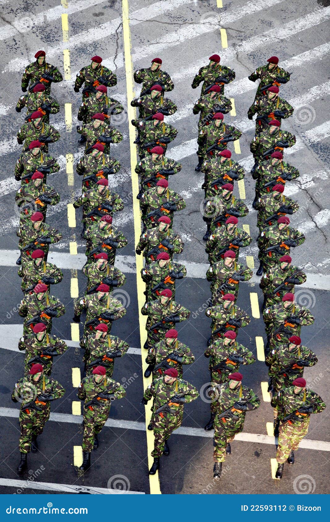 Soldiers marching editorial photography. Image of armed - 22593112