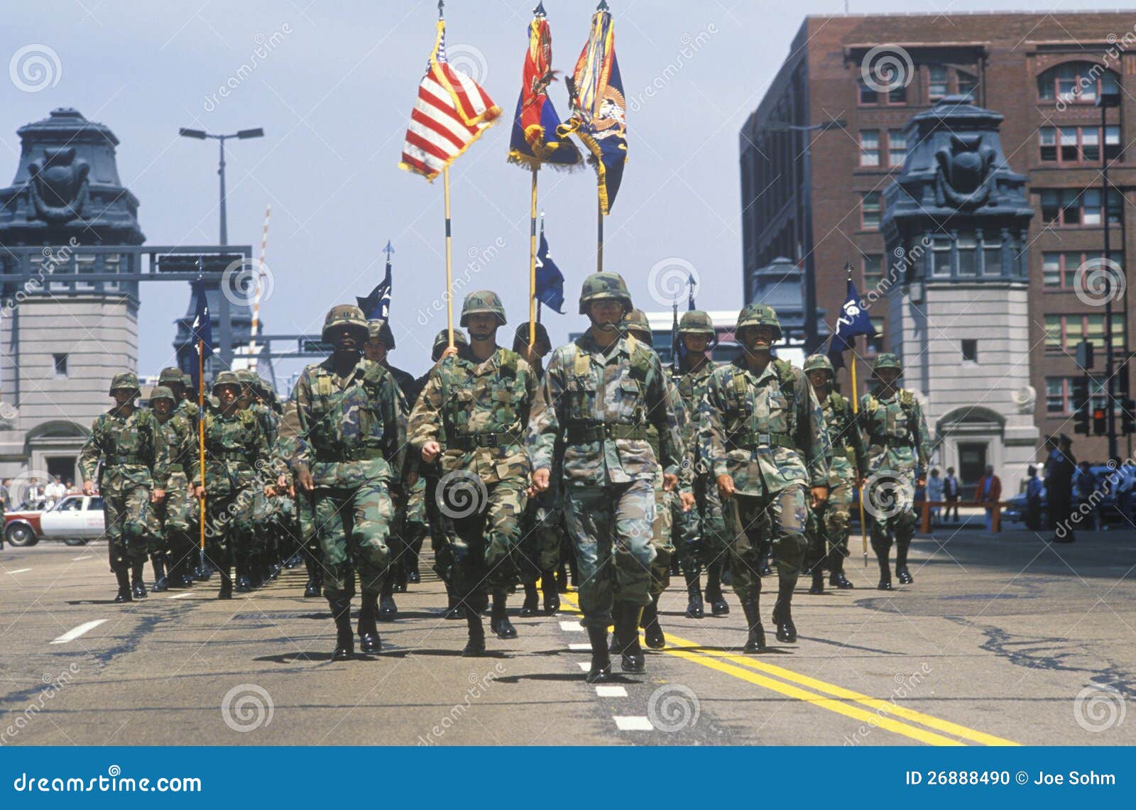 Soldiers Marching editorial image. Image of illinois - 26888490