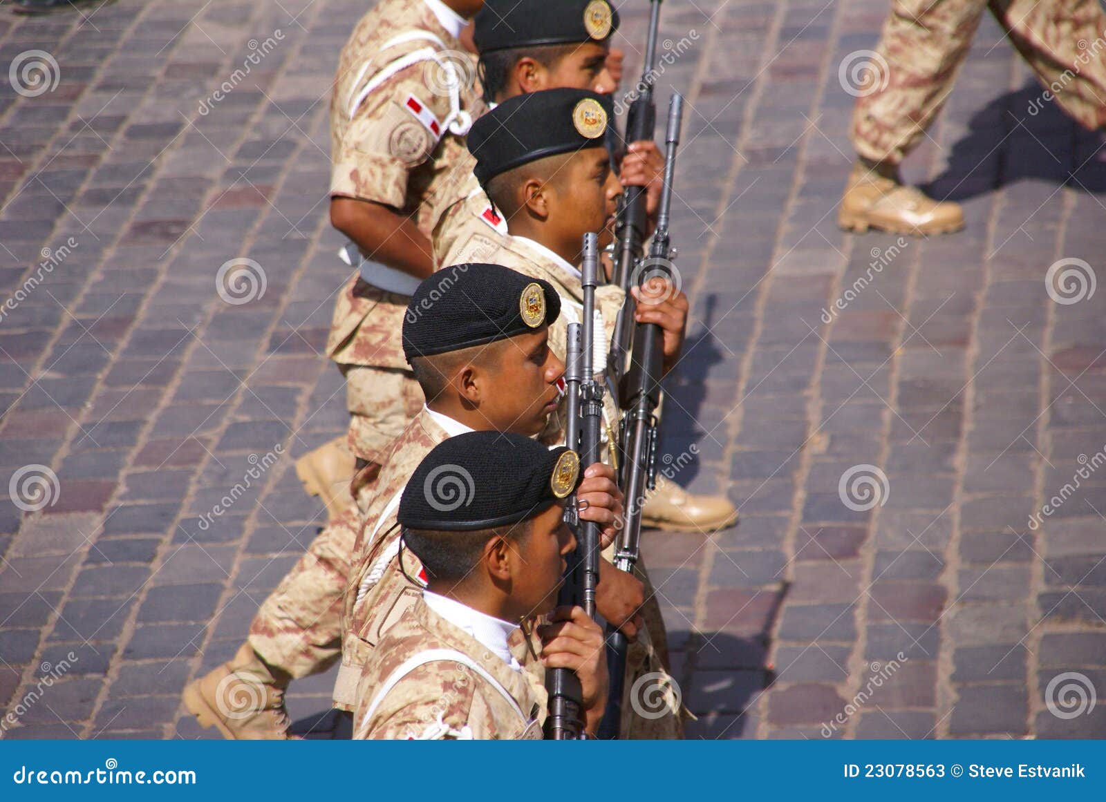 Soldiers Marching in Festival Parade Editorial Stock Photo - Image of ...