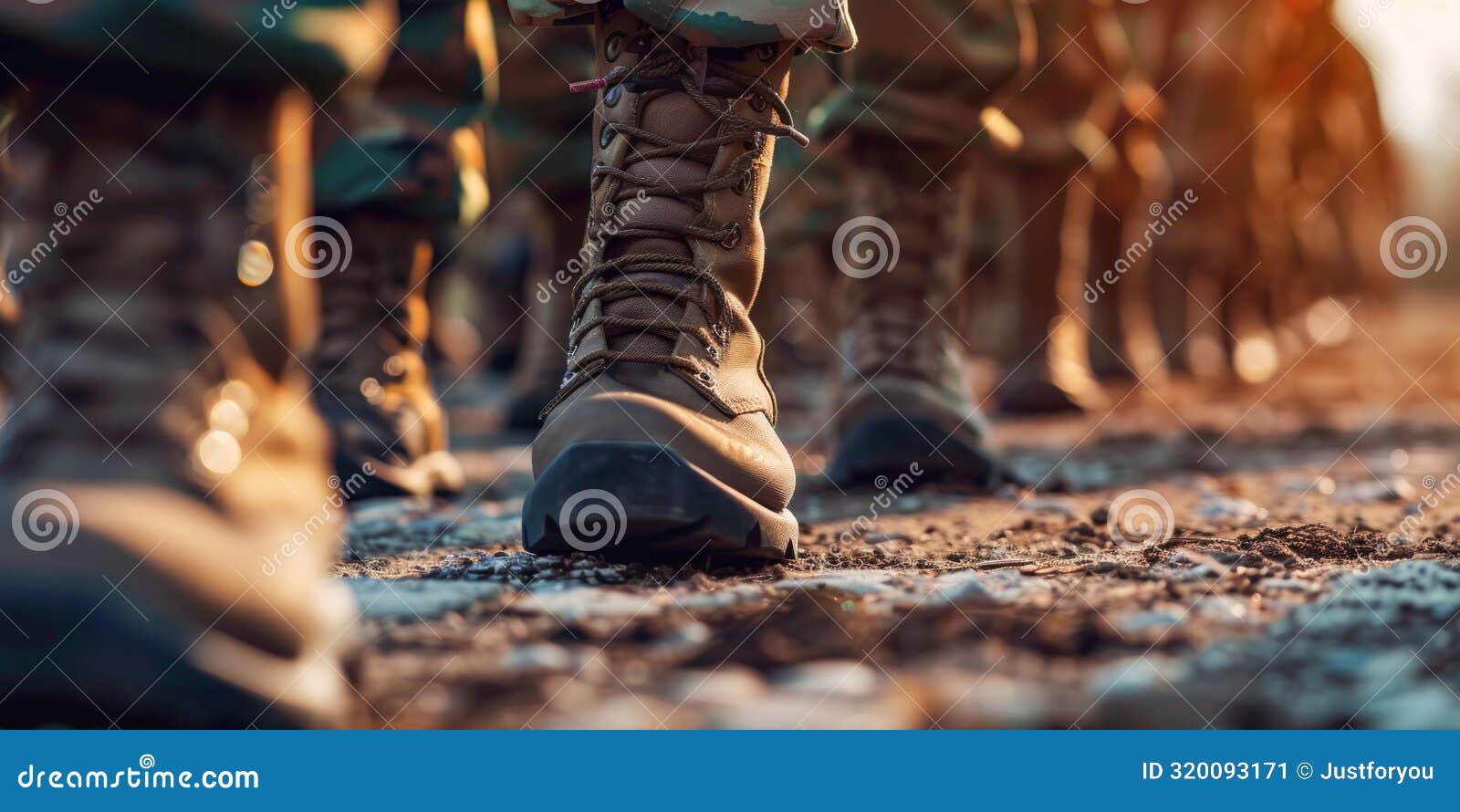 Soldiers Marching in Formation. Generative Ai Stock Illustration ...