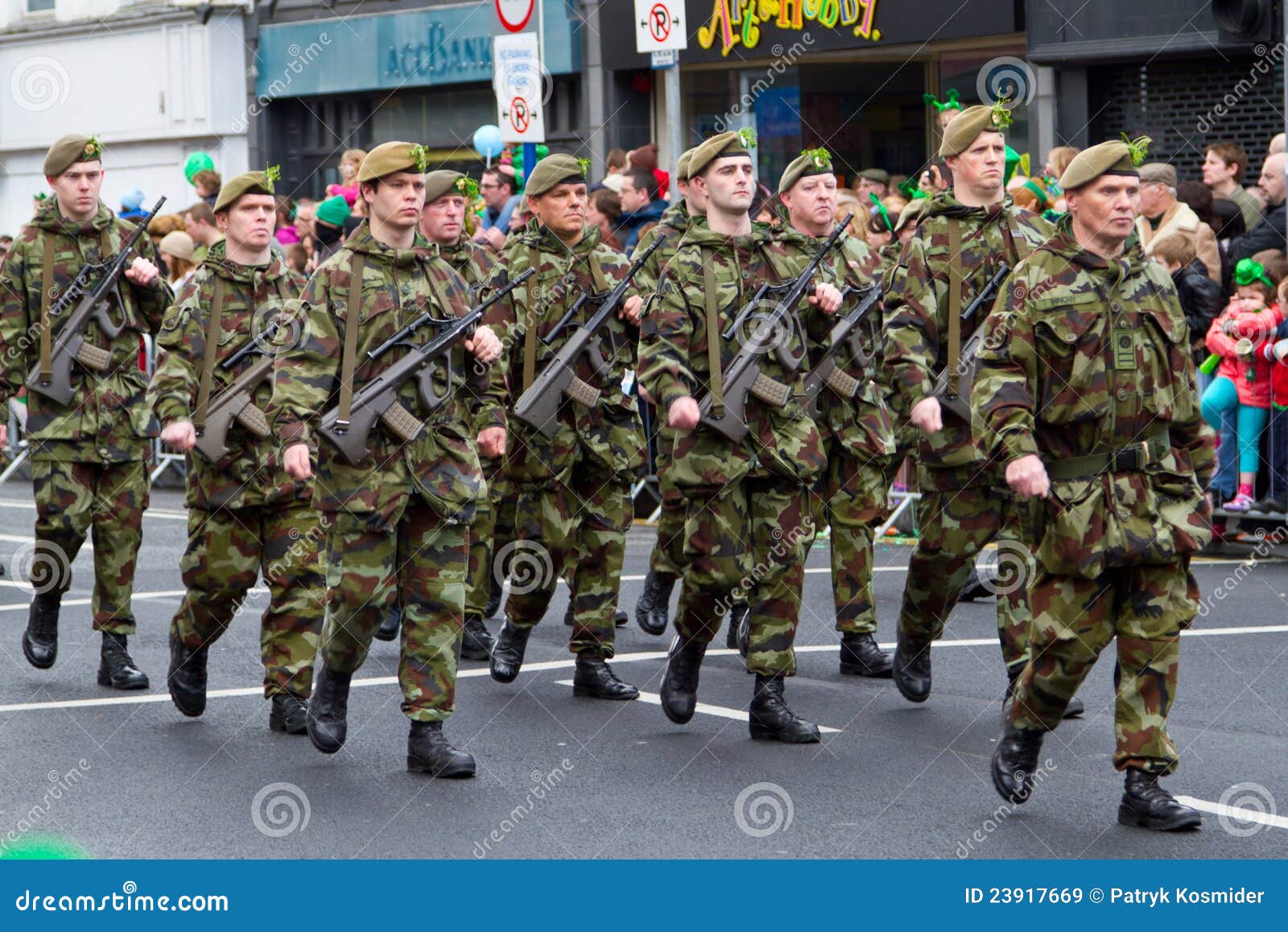Soldiers in a Parade for St. Patrick S Day Editorial Stock Image ...