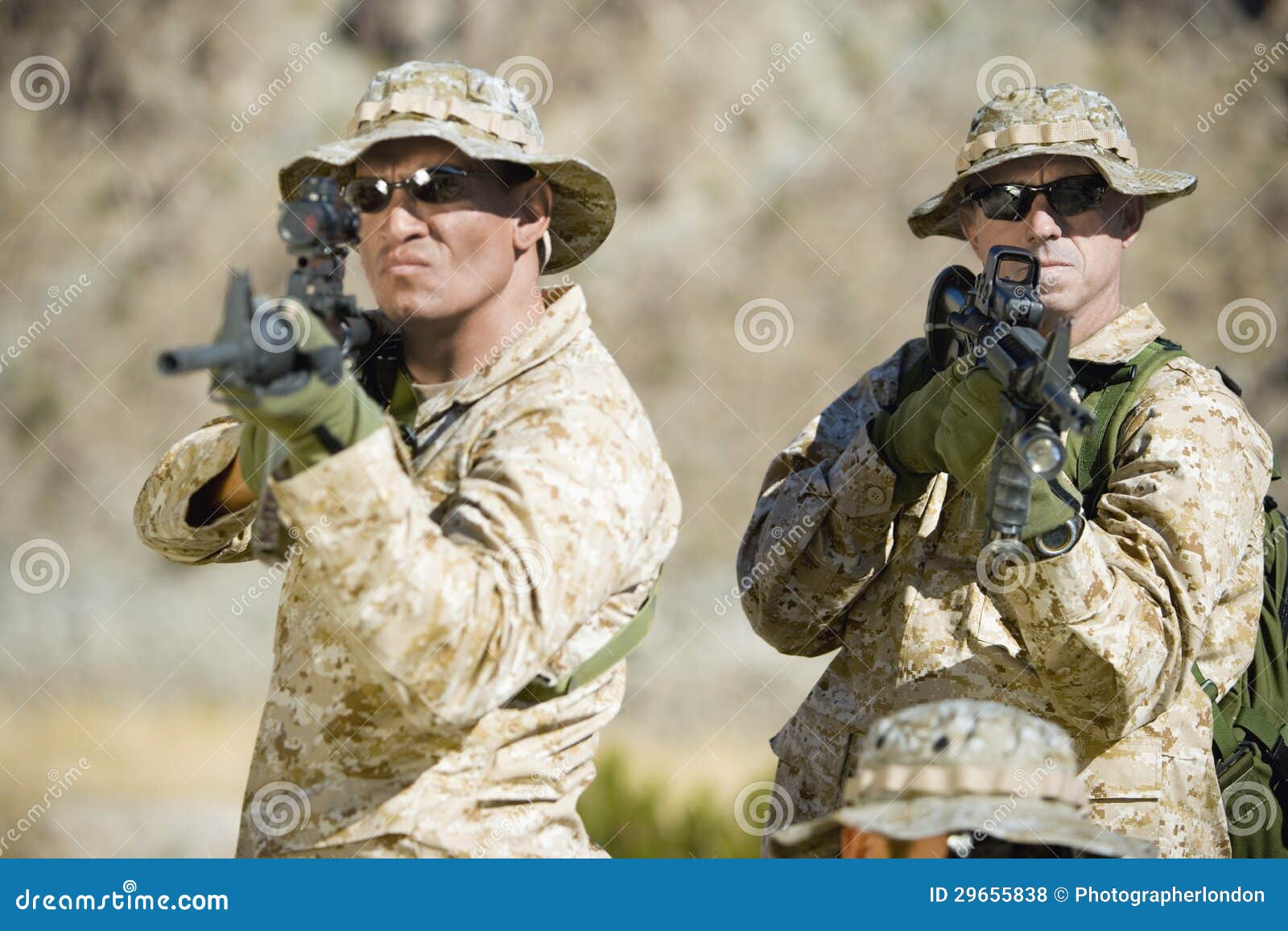 Soldiers Ready To Shoot stock photo. Image of mission - 29655838