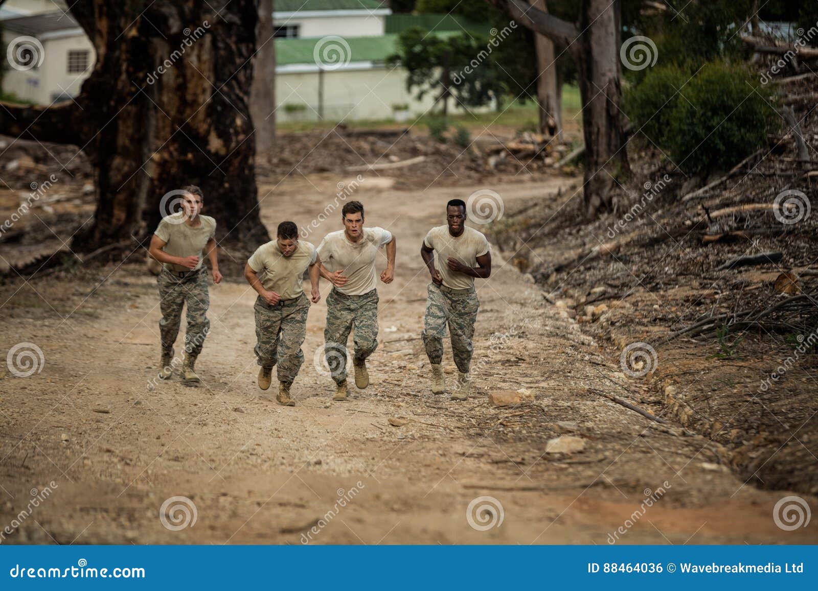 Soldiers running stock photo. Image of people, park, athletic - 88464036