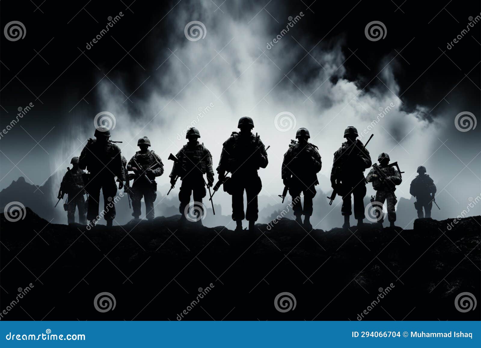 Soldiers Silhouettes Repeat and Stack, a Unified and Powerful Image ...