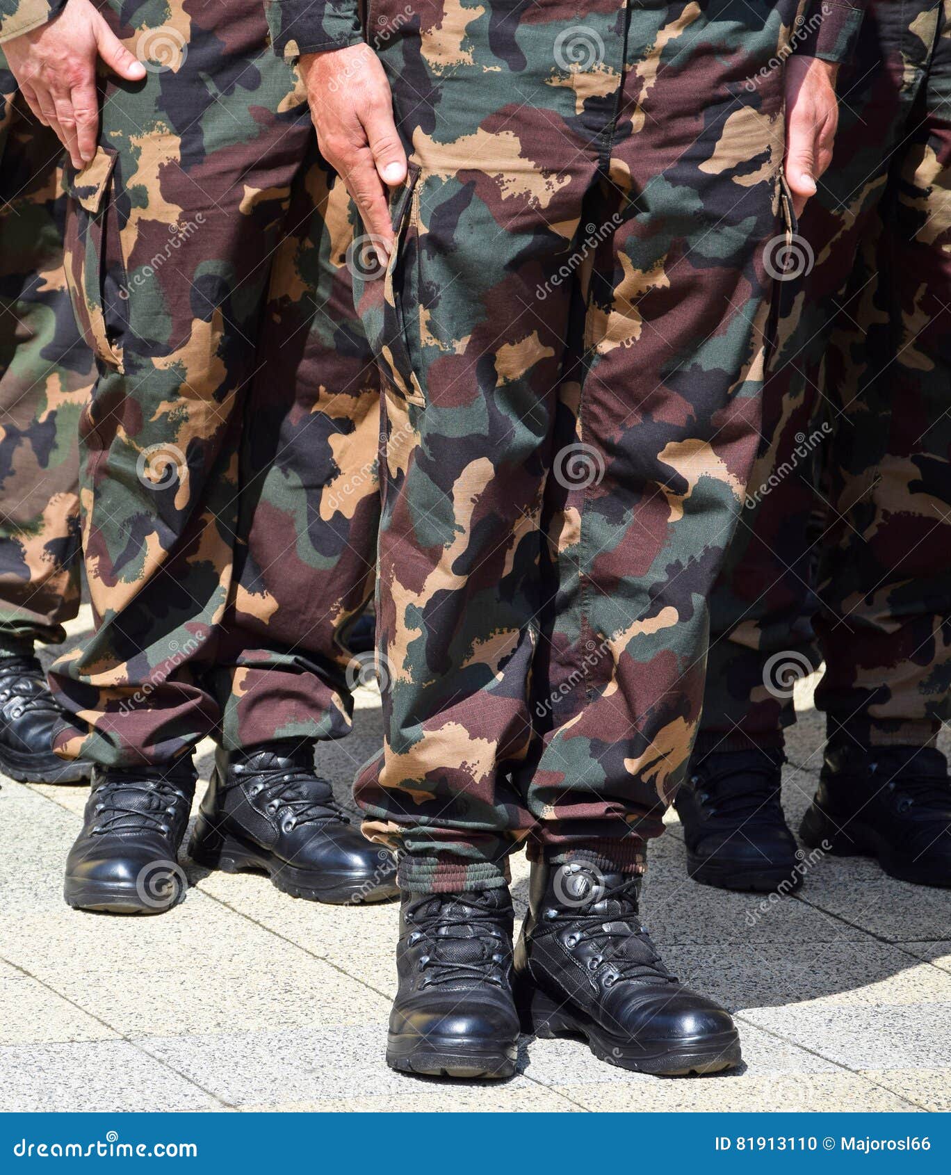 Soldiers standing in a row stock photo. Image of nato - 81913110