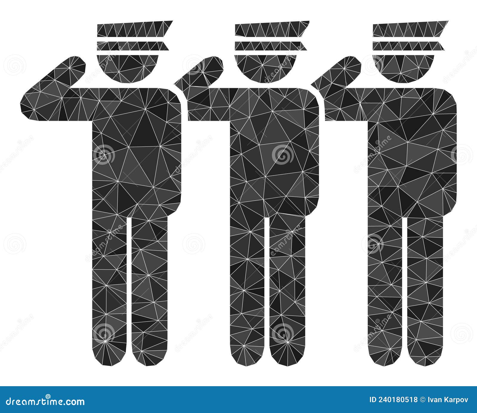 Soldiers Triangle Mocaic Icon Stock Vector - Illustration of people ...