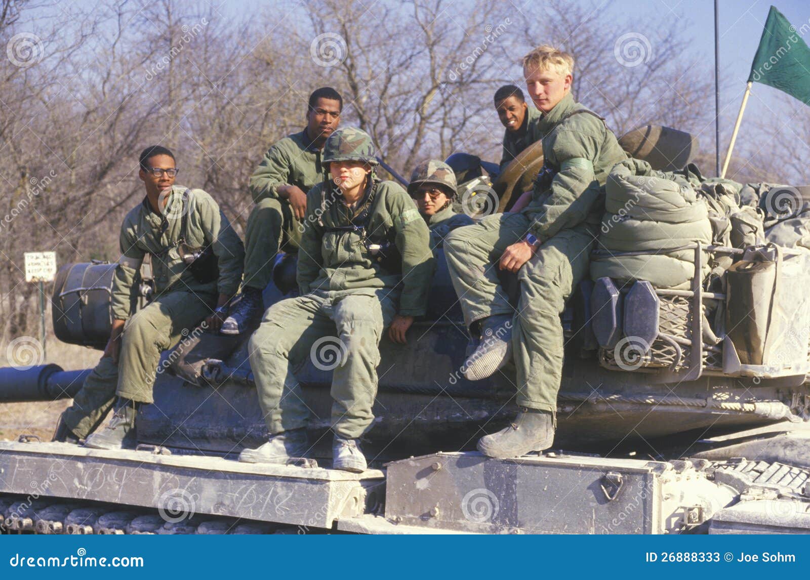 Old Army Tank, Vintage Armored Military Vehicle With Gun And Turret On ...