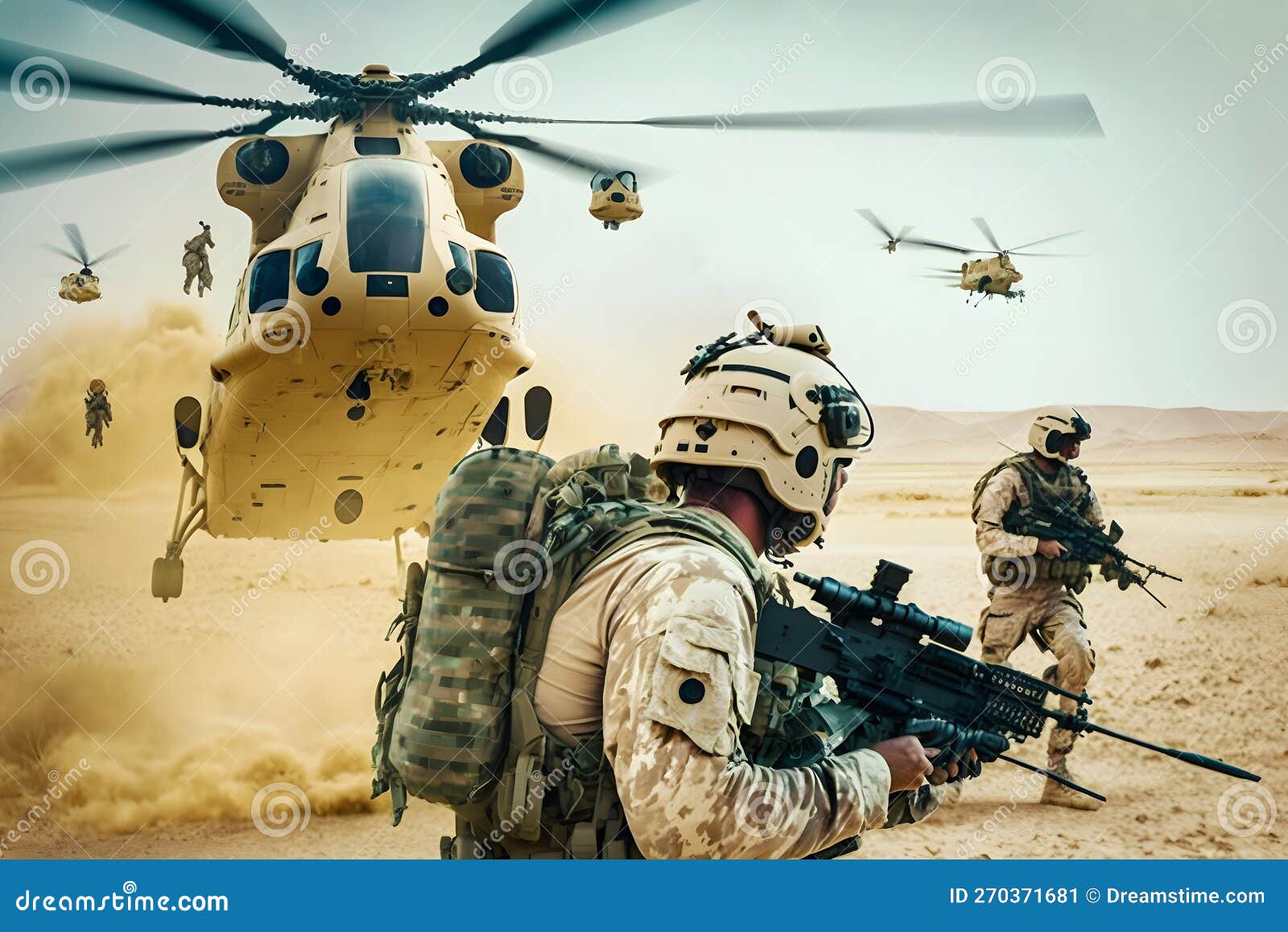 Soldiers are Using Drone for Scouting during Military Operation in the ...