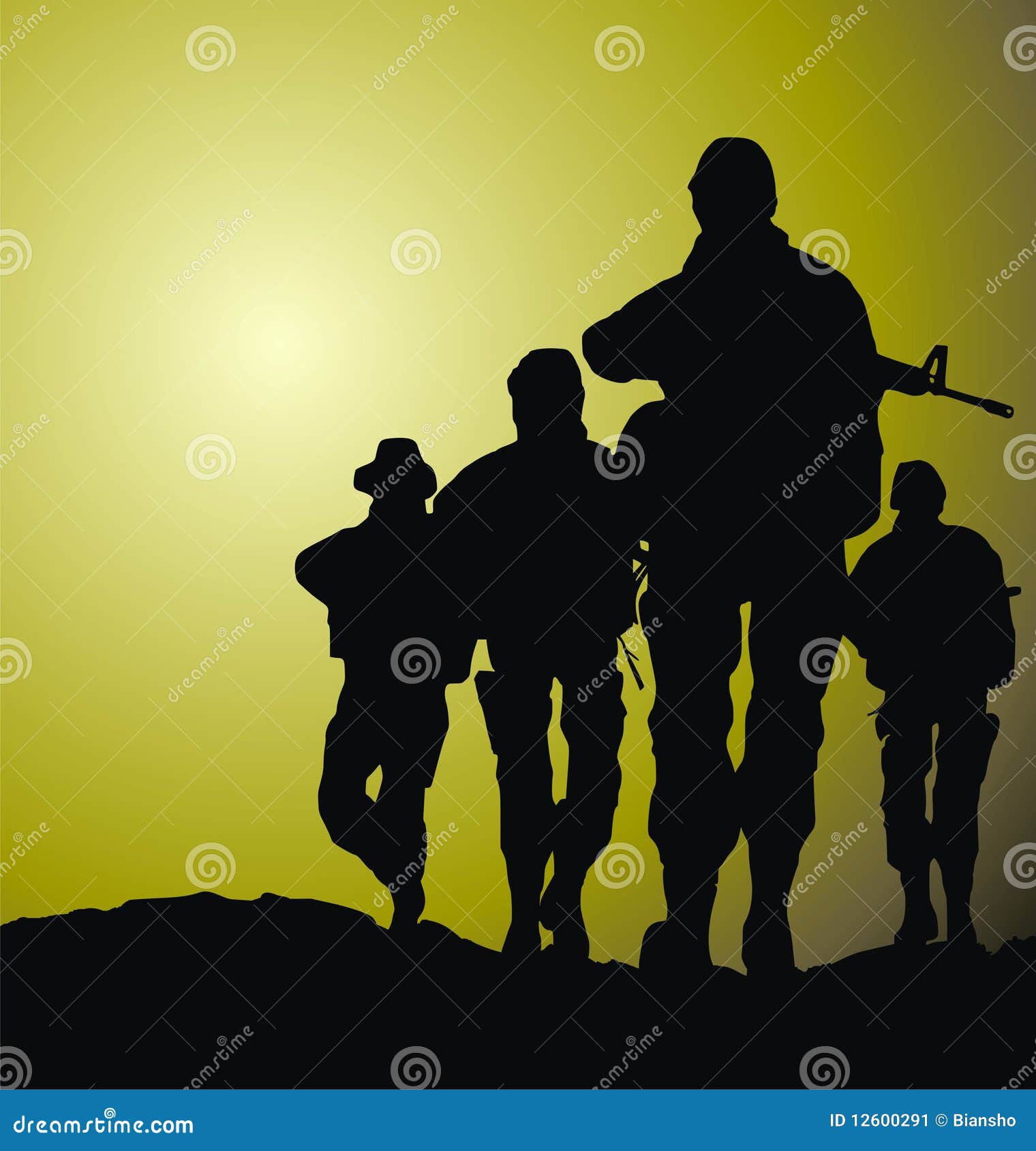 Soldiers Vector Illustration Stock Vector - Illustration of shoot ...