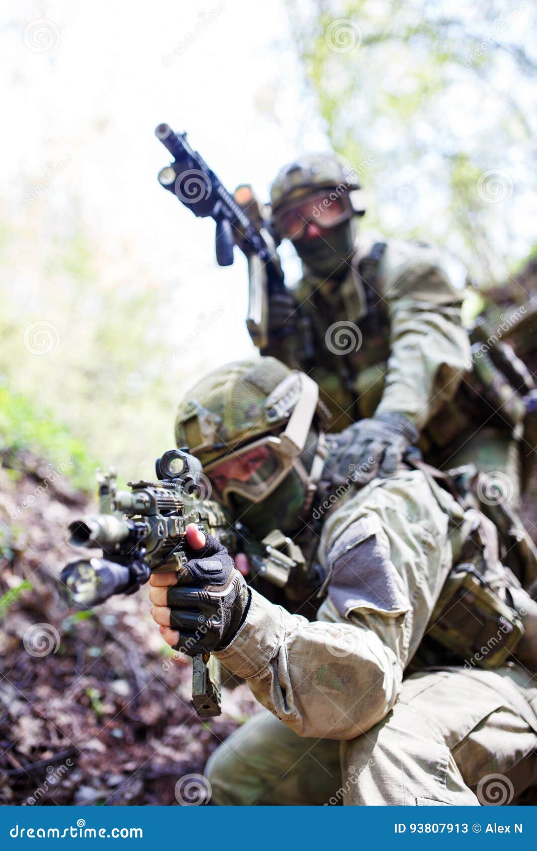 Soldiers with Weapons on Exercises Stock Image - Image of clothing ...