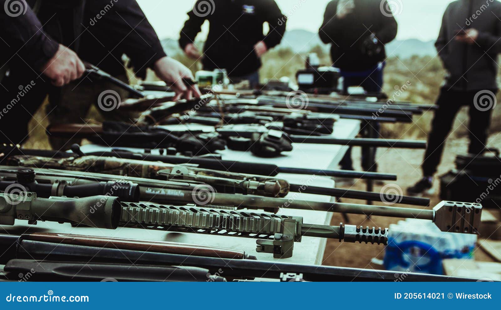 Soldiers Working on Weapons Outdoors Stock Image - Image of forces ...