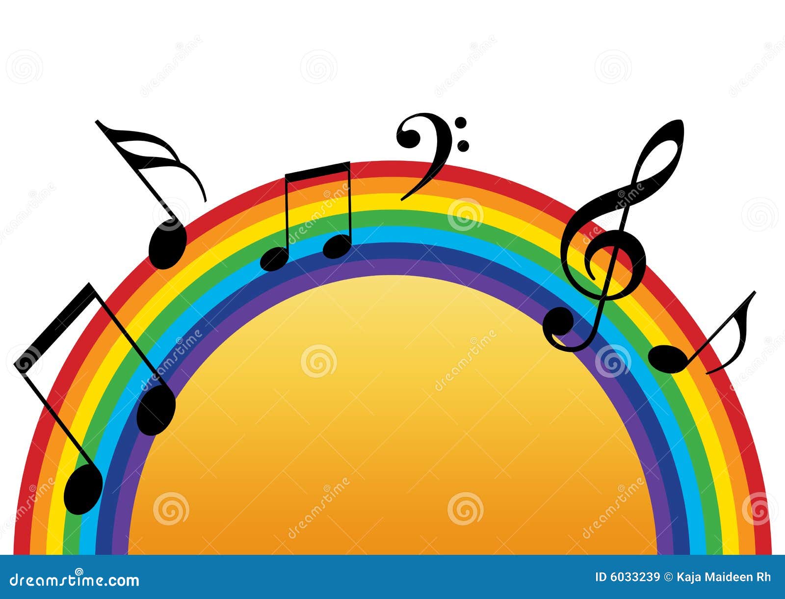 Sole di musica del Rainbow illustrazione di stock. Illustrazione di ...