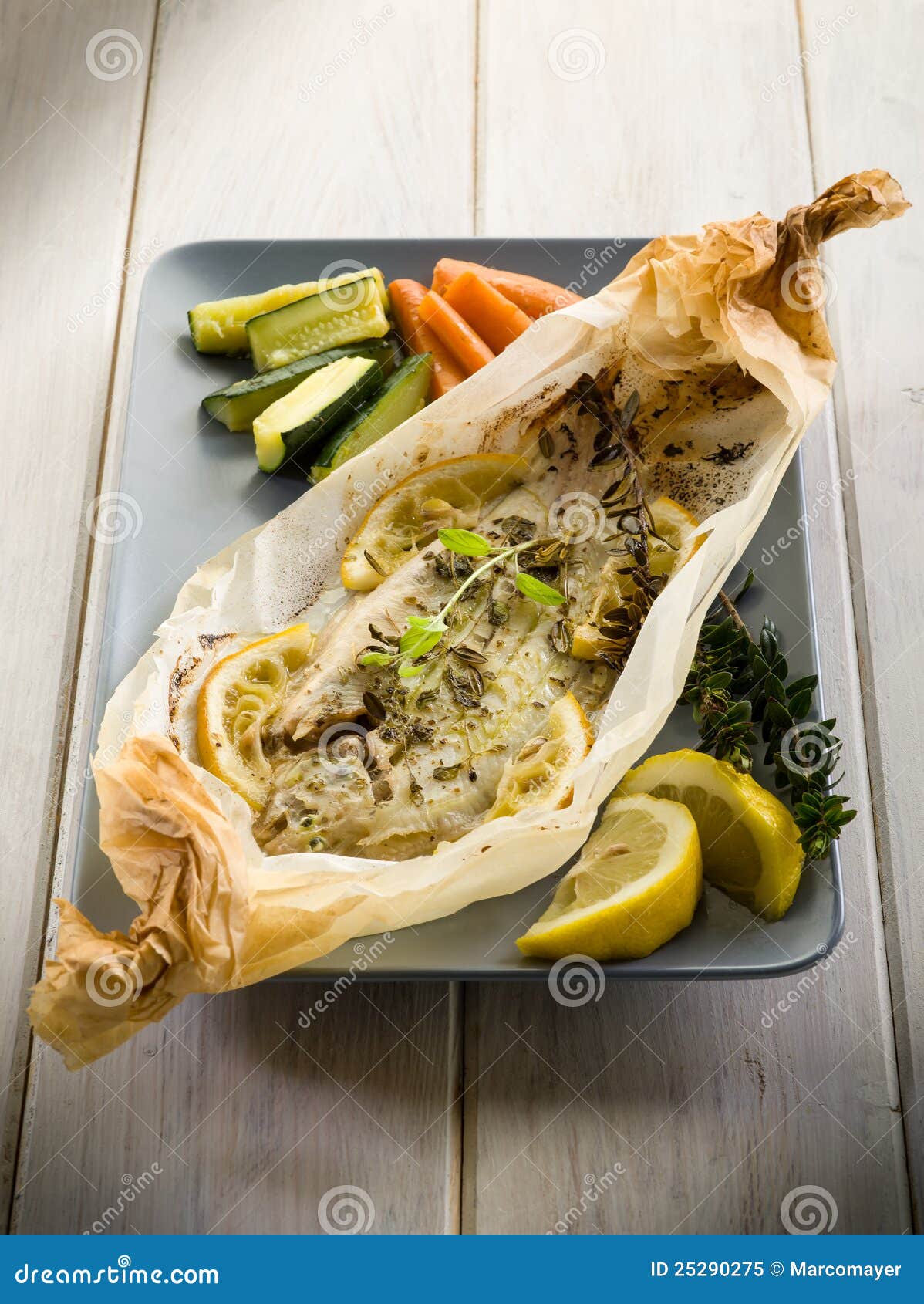 Sole Fish Cocked in a Wrapper Stock Image - Image of paper, lunch: 25290275