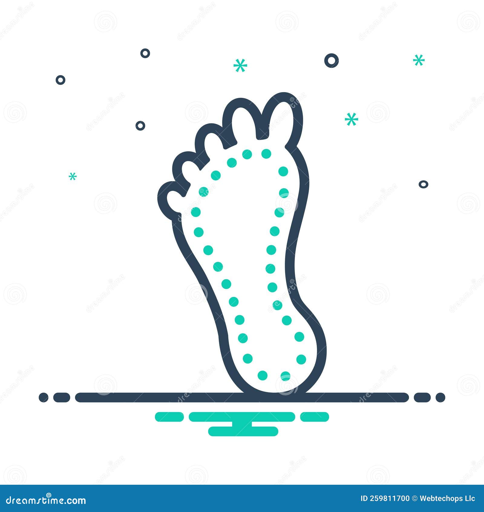 Mix Icon for Sole, Foot and Human Stock Illustration - Illustration of ...
