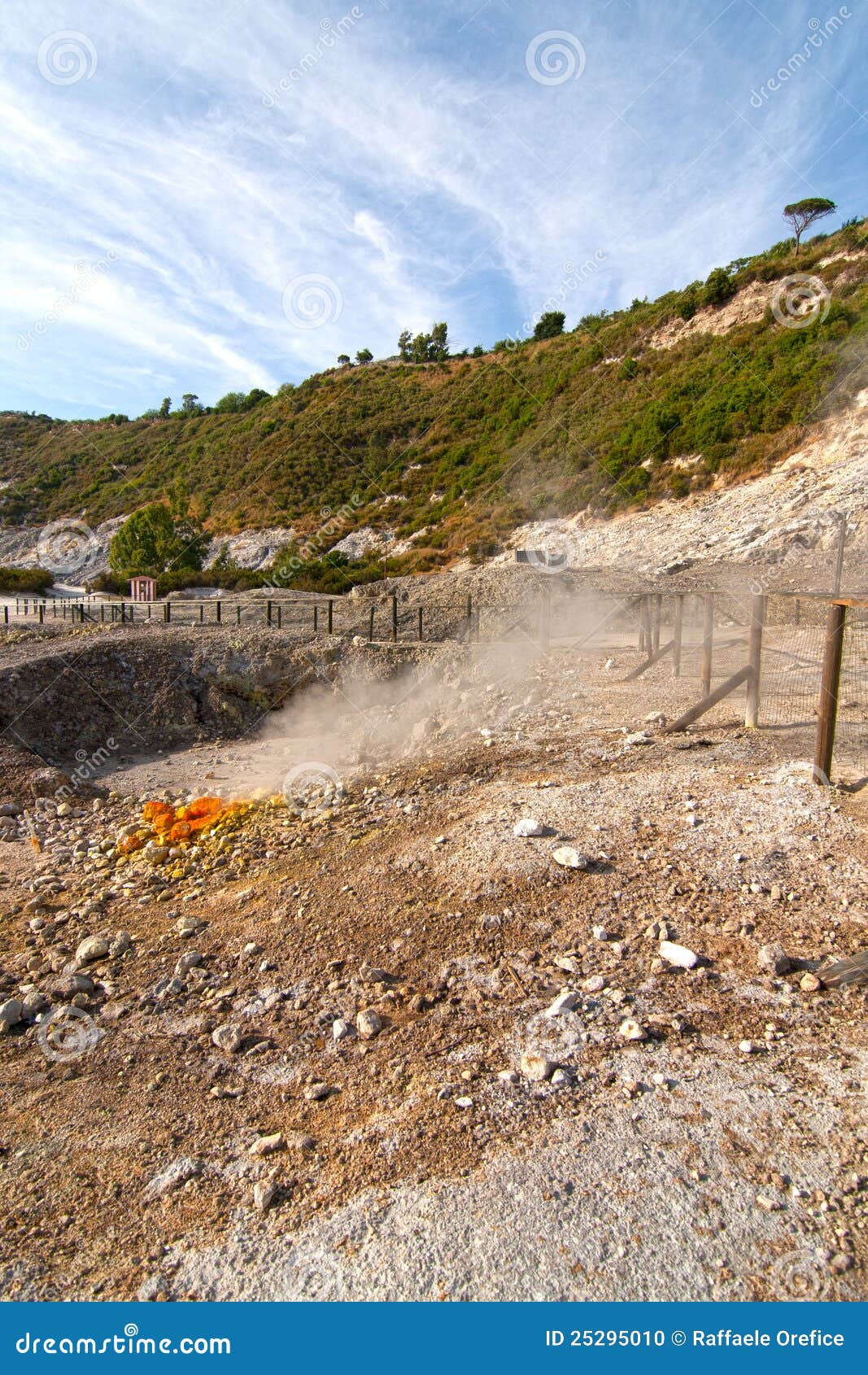 Solfatara volcanic crater stock photo. Image of crater - 25295010