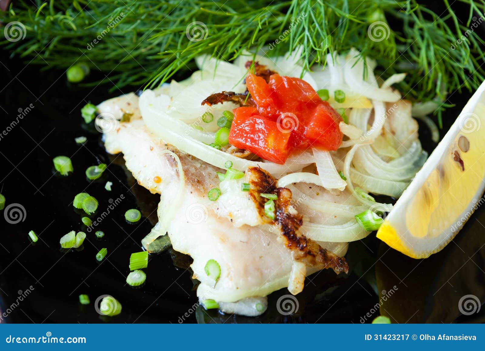 Solha-limão Roasted Com Vegetais Cozinhados Imagem de Stock - Imagem de ...