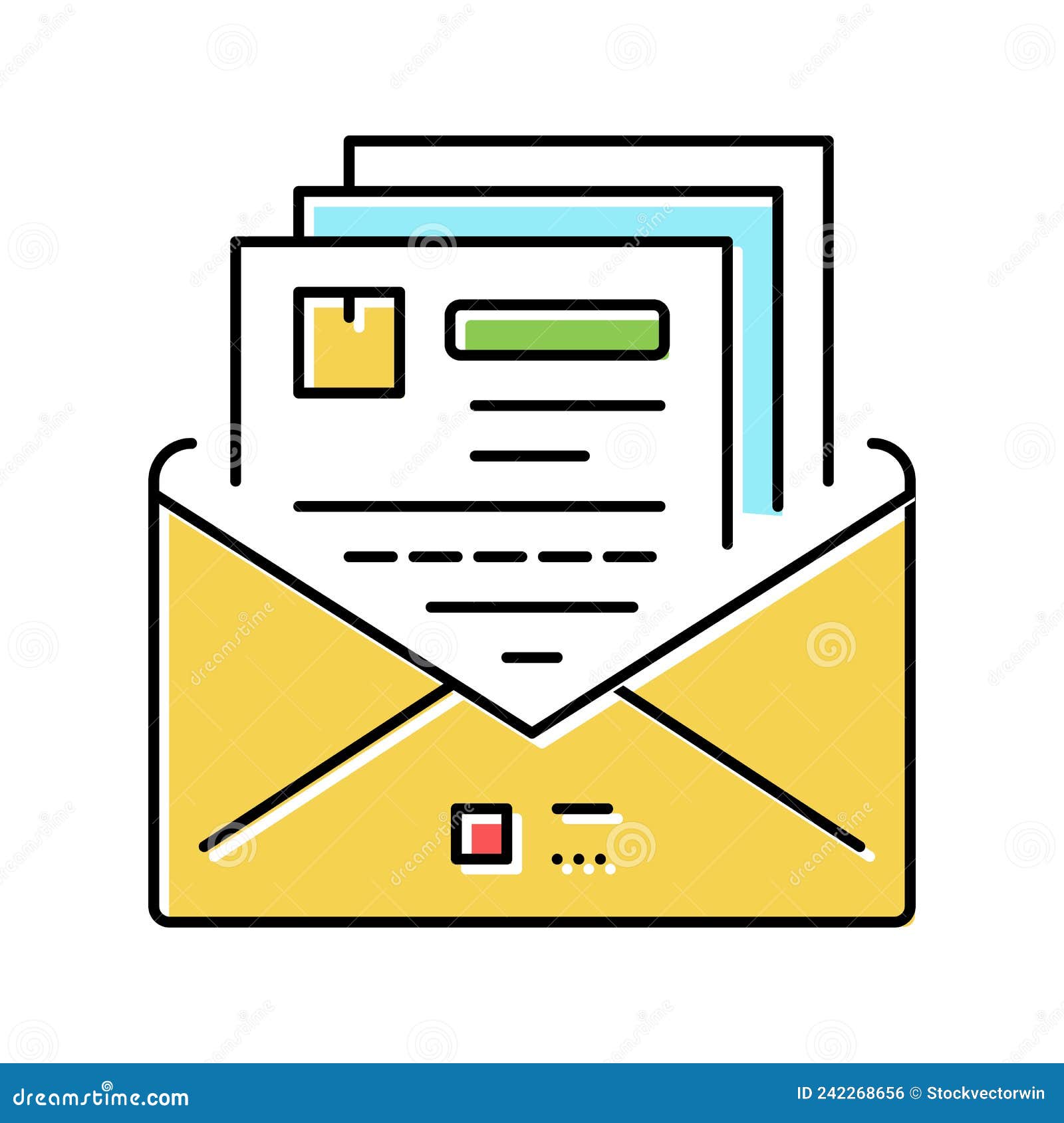 Solicitation Process Color Icon Vector Illustration Stock Vector ...