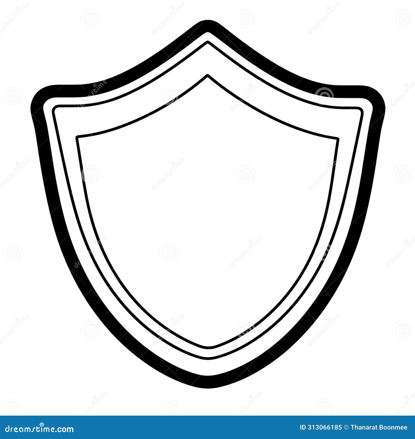 Solid Army Shield Outline Icon in Vector Format for Defense Designs ...