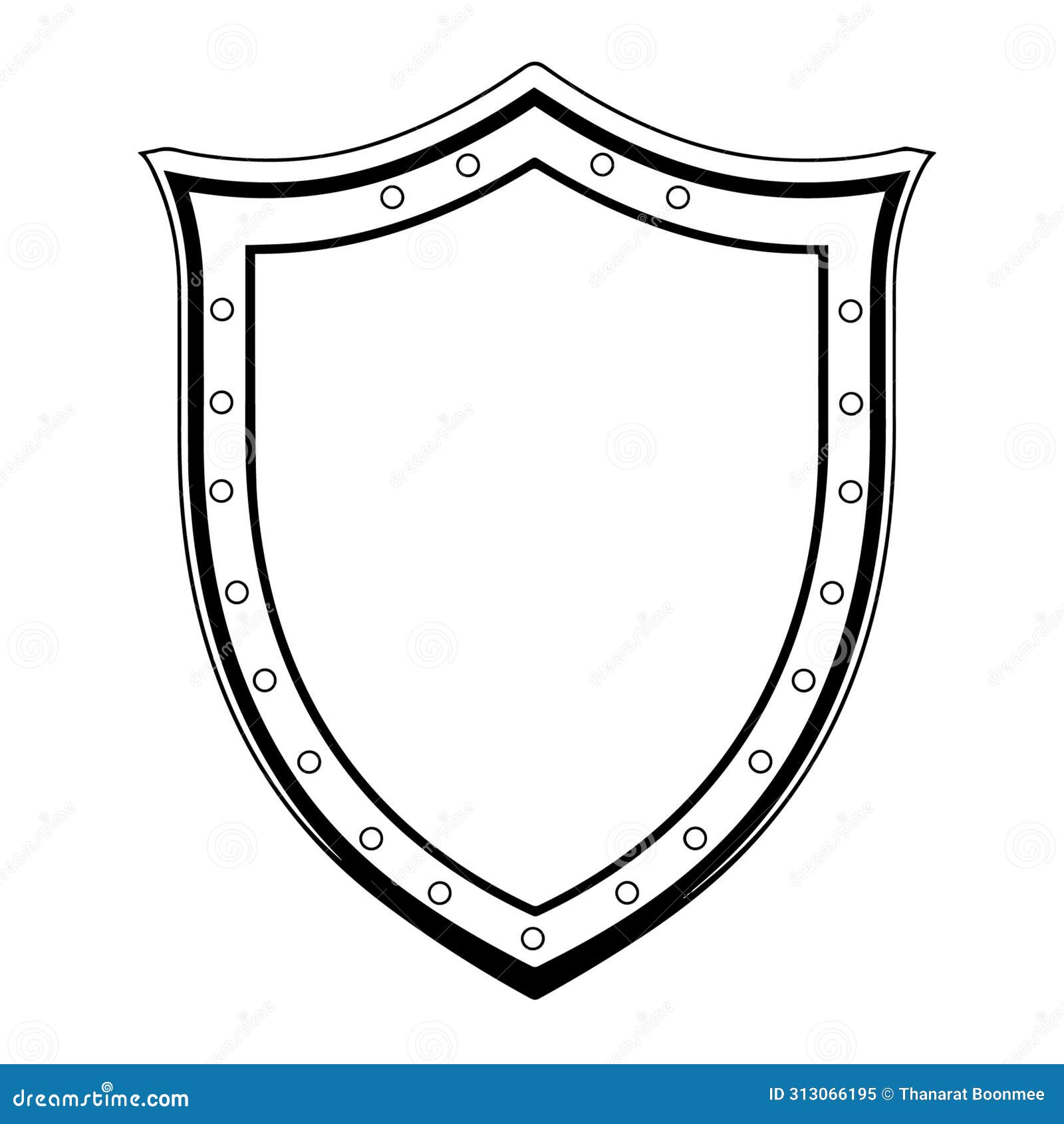 Solid Army Shield Outline Icon in Vector Format for Defense Designs ...