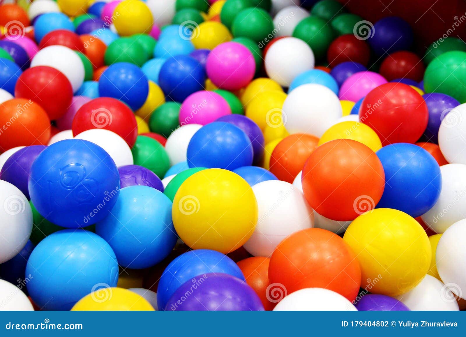 Solid Background Bright Multicolored Balls for Dry Pool Stock Photo ...