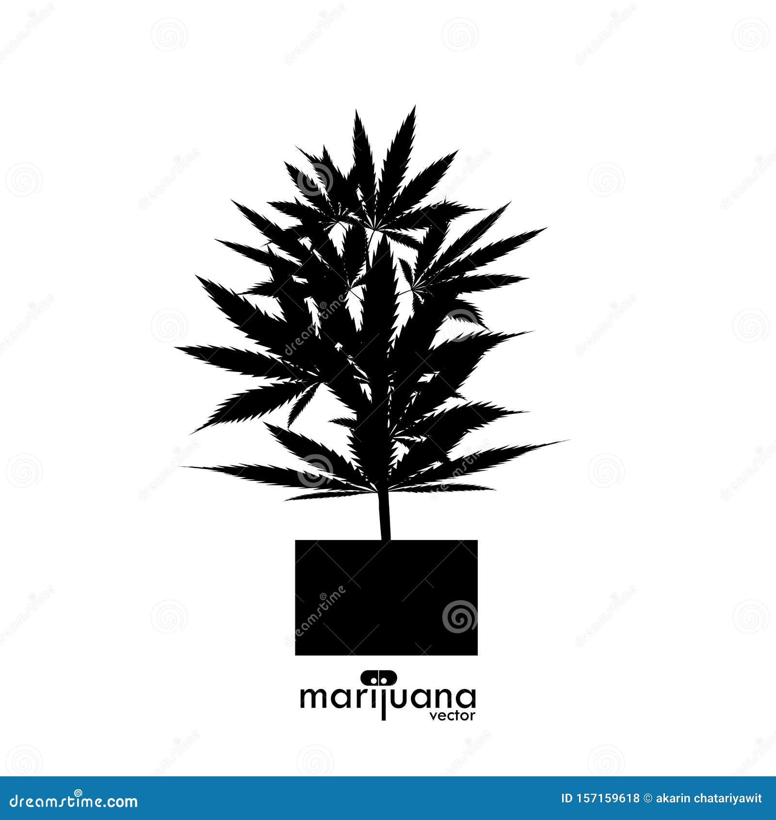 Cannabis Leaf, Marijuana Leaf Isolated on White Background. Stock ...