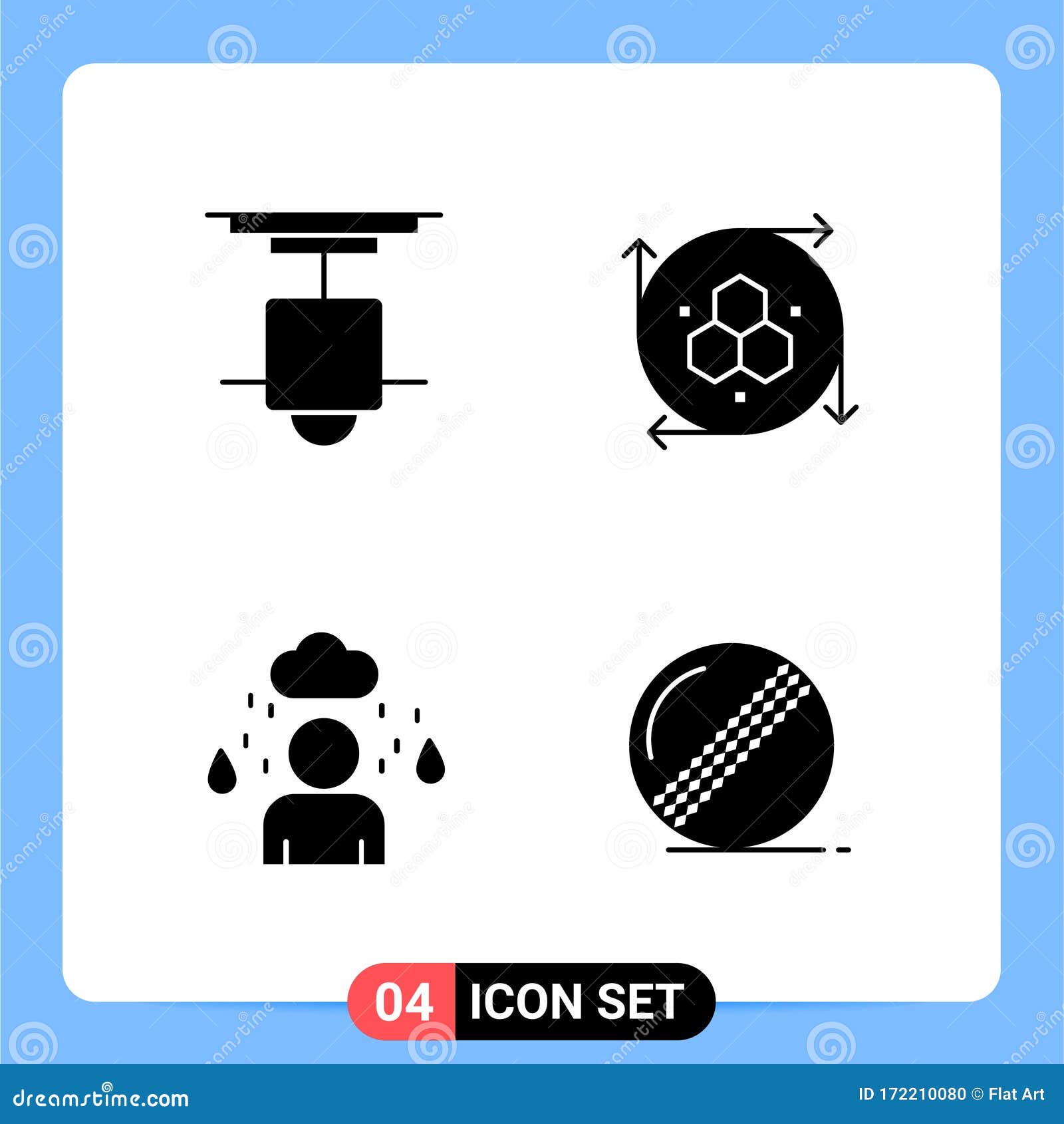 4 Solid Black Icon Pack Glyph Symbols for Mobile Apps Isolated on White ...
