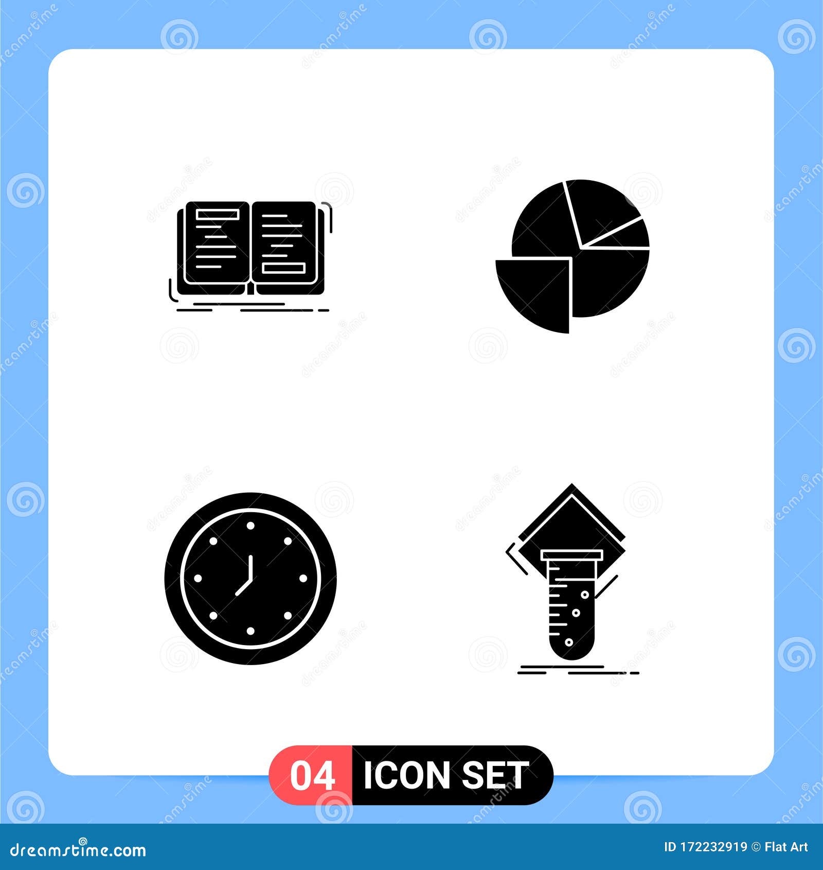 4 Solid Black Icon Pack Glyph Symbols for Mobile Apps Isolated on White ...