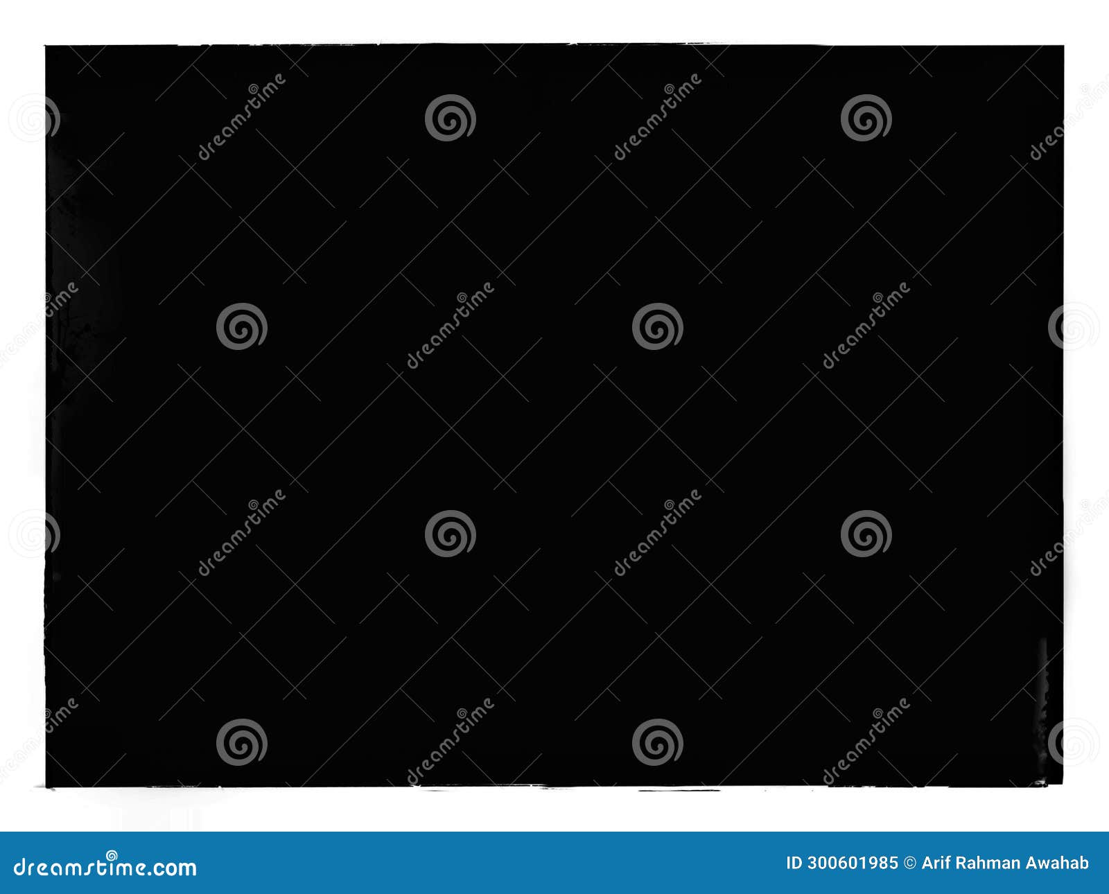 Solid Blank Empty Black Rectangle Screen Abstract with White Outline ...