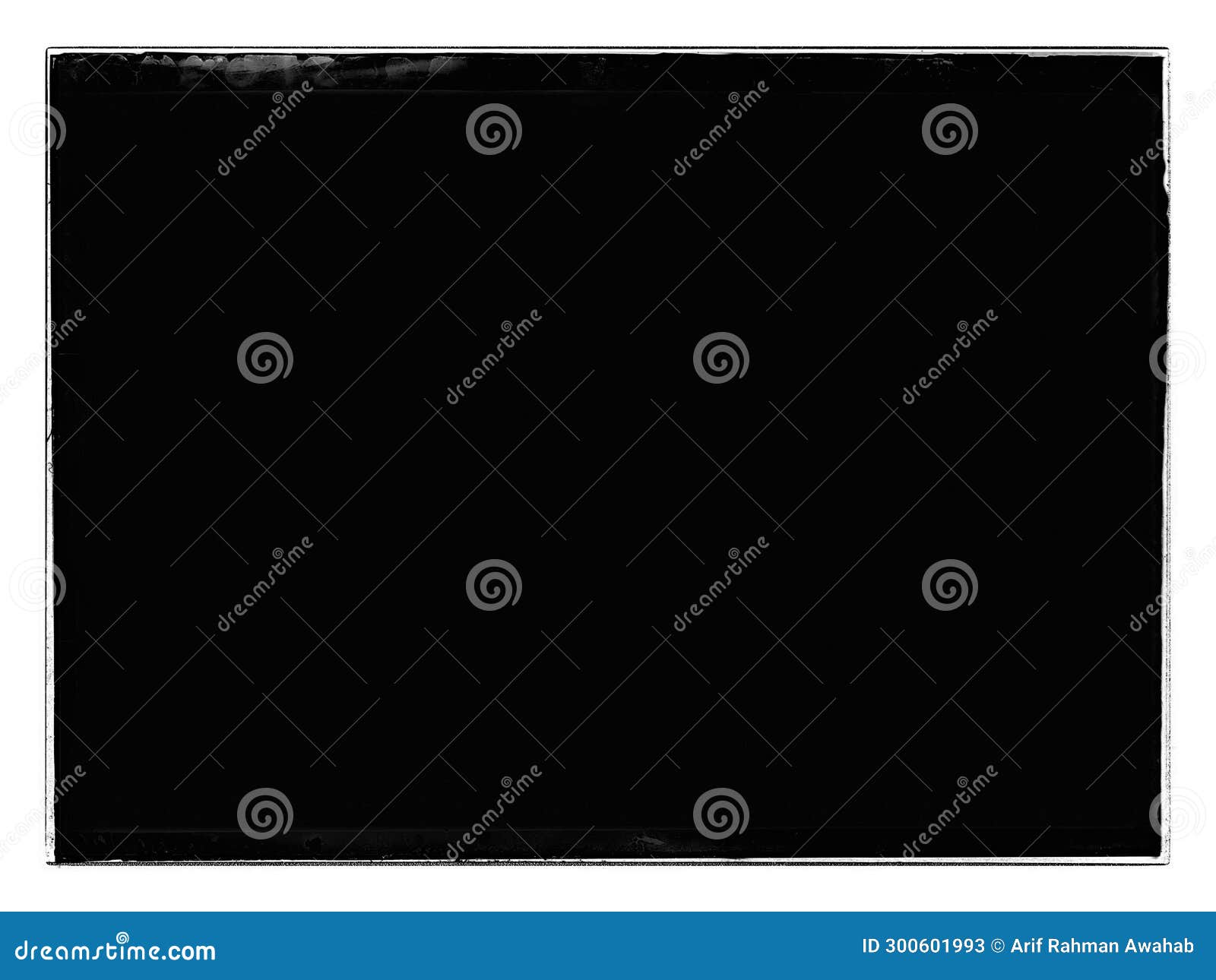 Solid Blank Empty Black Rectangle Screen Abstract with White Outline ...