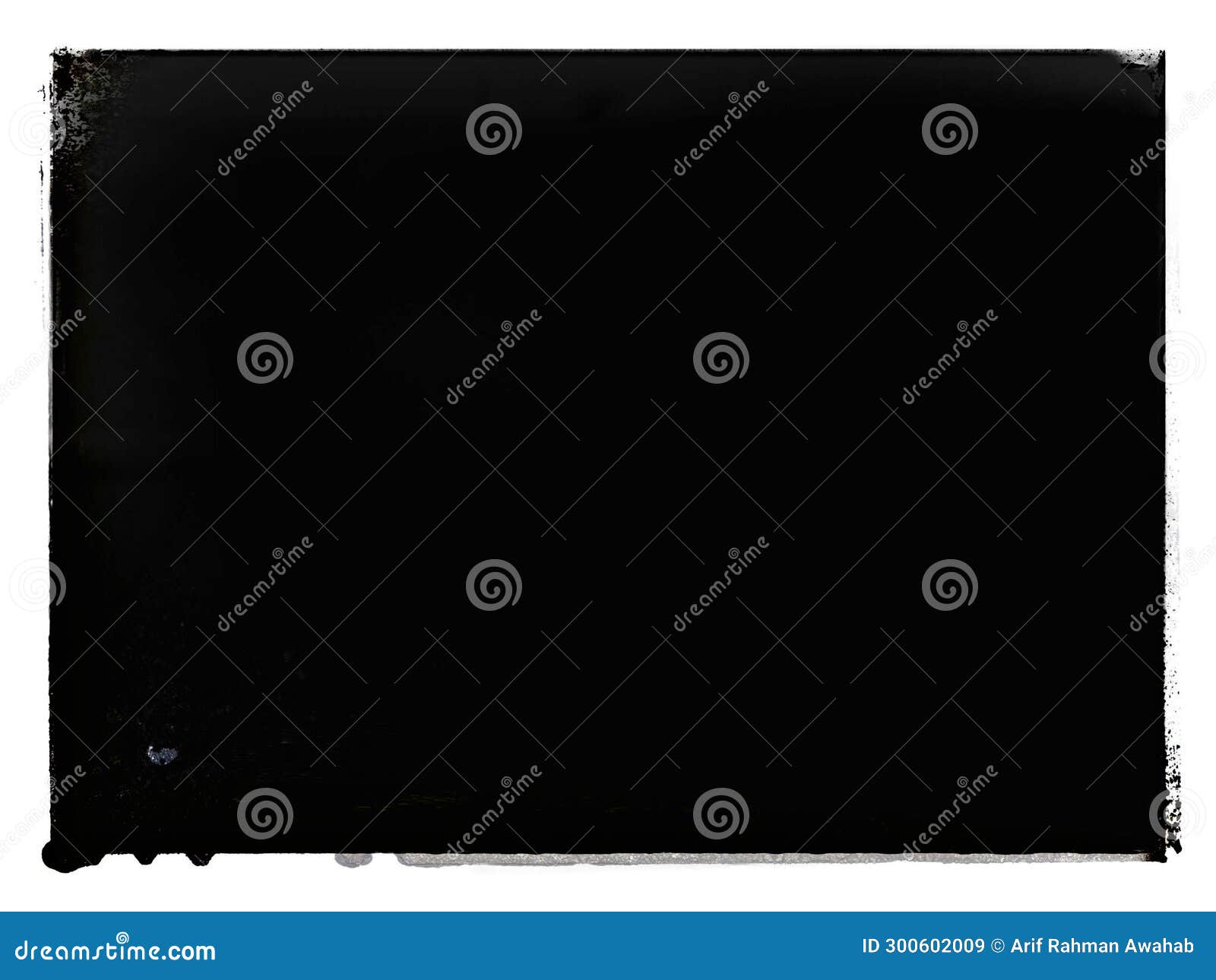 Solid Blank Empty Black Rectangle Screen Abstract With White Outline ...