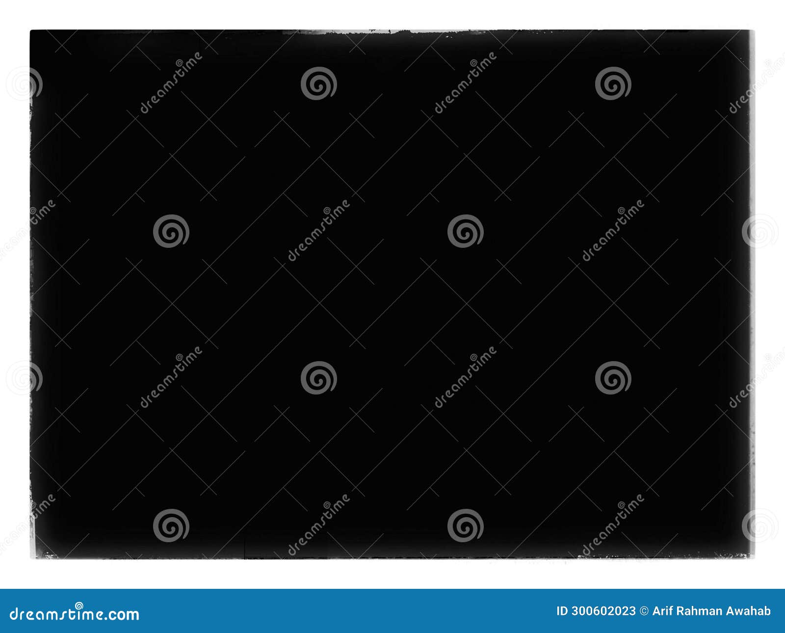 Solid Blank Empty Black Rectangle Screen Abstract with White Outline ...