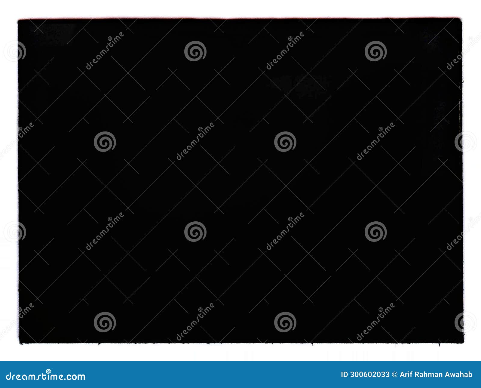 Solid Blank Empty Black Rectangle Screen Abstract with White Outline ...