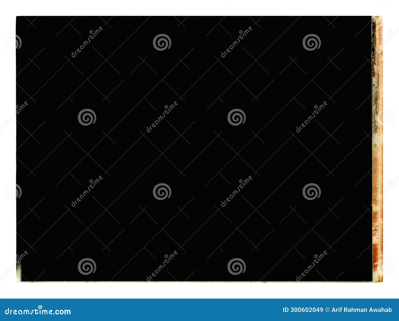 Solid Blank Empty Black Rectangle Screen Abstract with White Outline ...