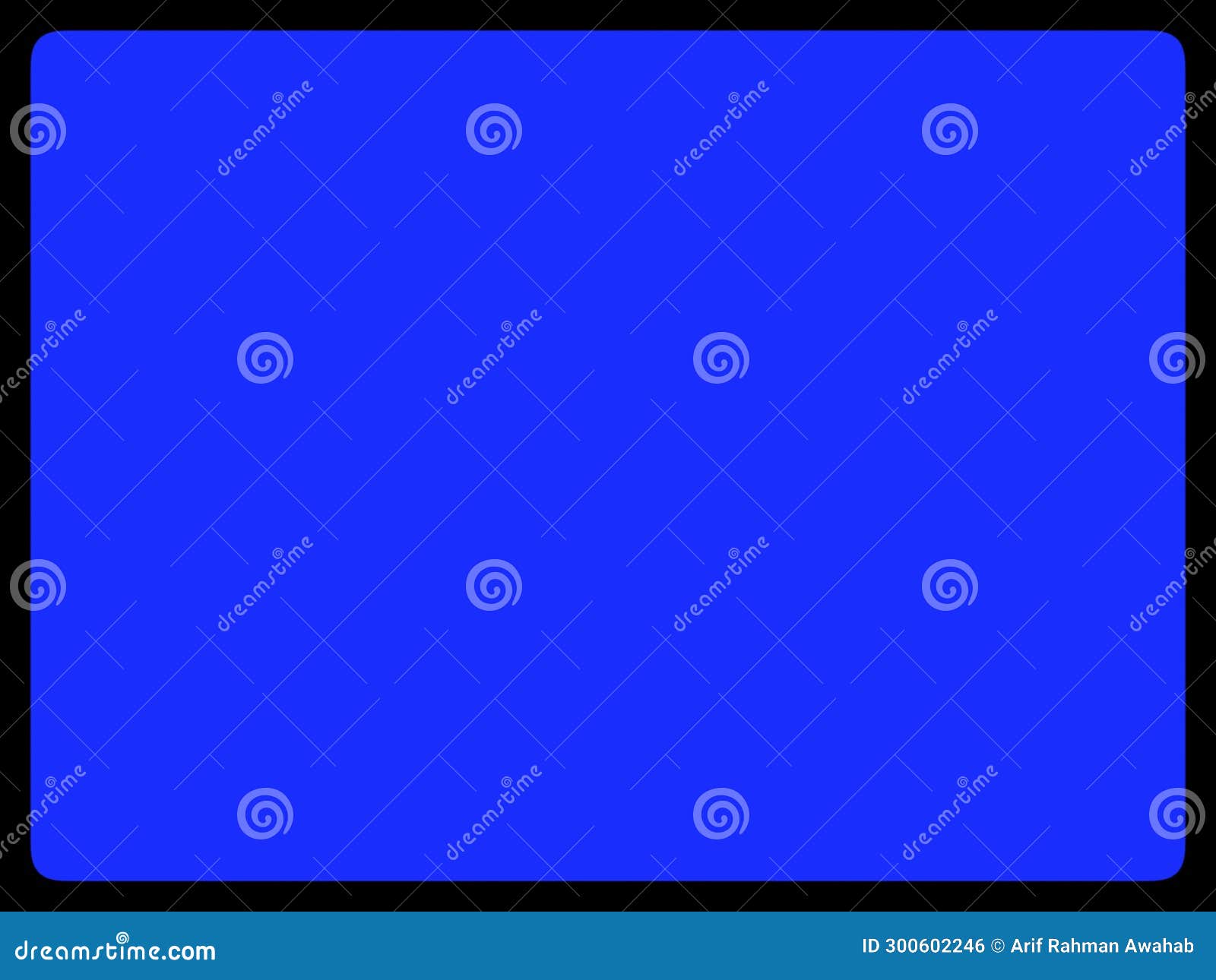 Solid Blank Empty Blue Rectangle Screen Abstract with Black Outline ...