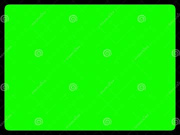 Solid Blank Empty Green Rectangle Screen Abstract with Black Outline ...