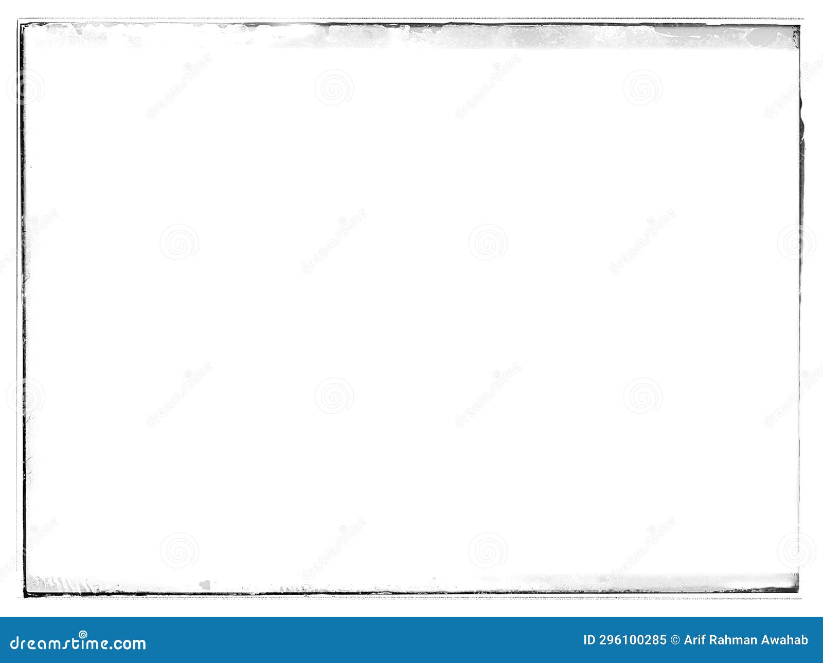 Solid Blank Empty Black Rectangle Screen Abstract With White Outline ...