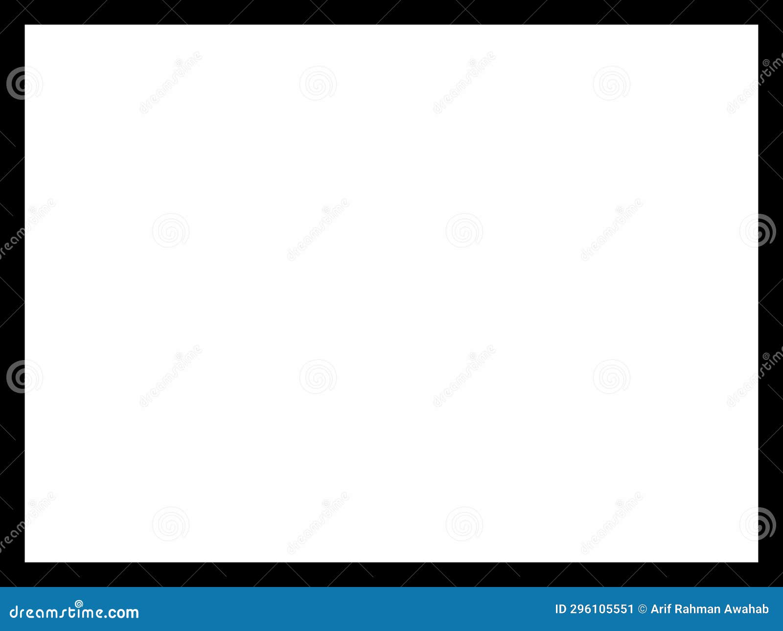 Solid Blank White Rectangle with Black Border Frame, Suitable for ...